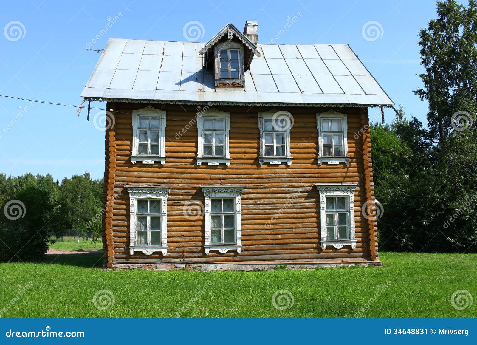 Log house stock image. Image of wood, outdoor, tree, history - 34648831