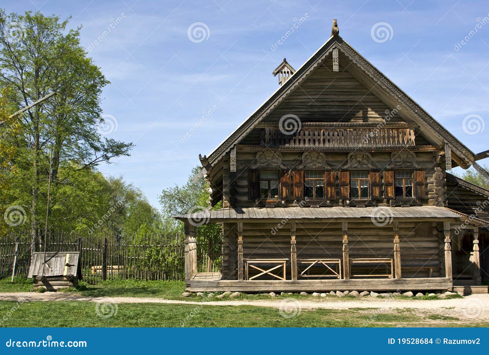Log hut stock photo. Image of color, history, construction - 19528684