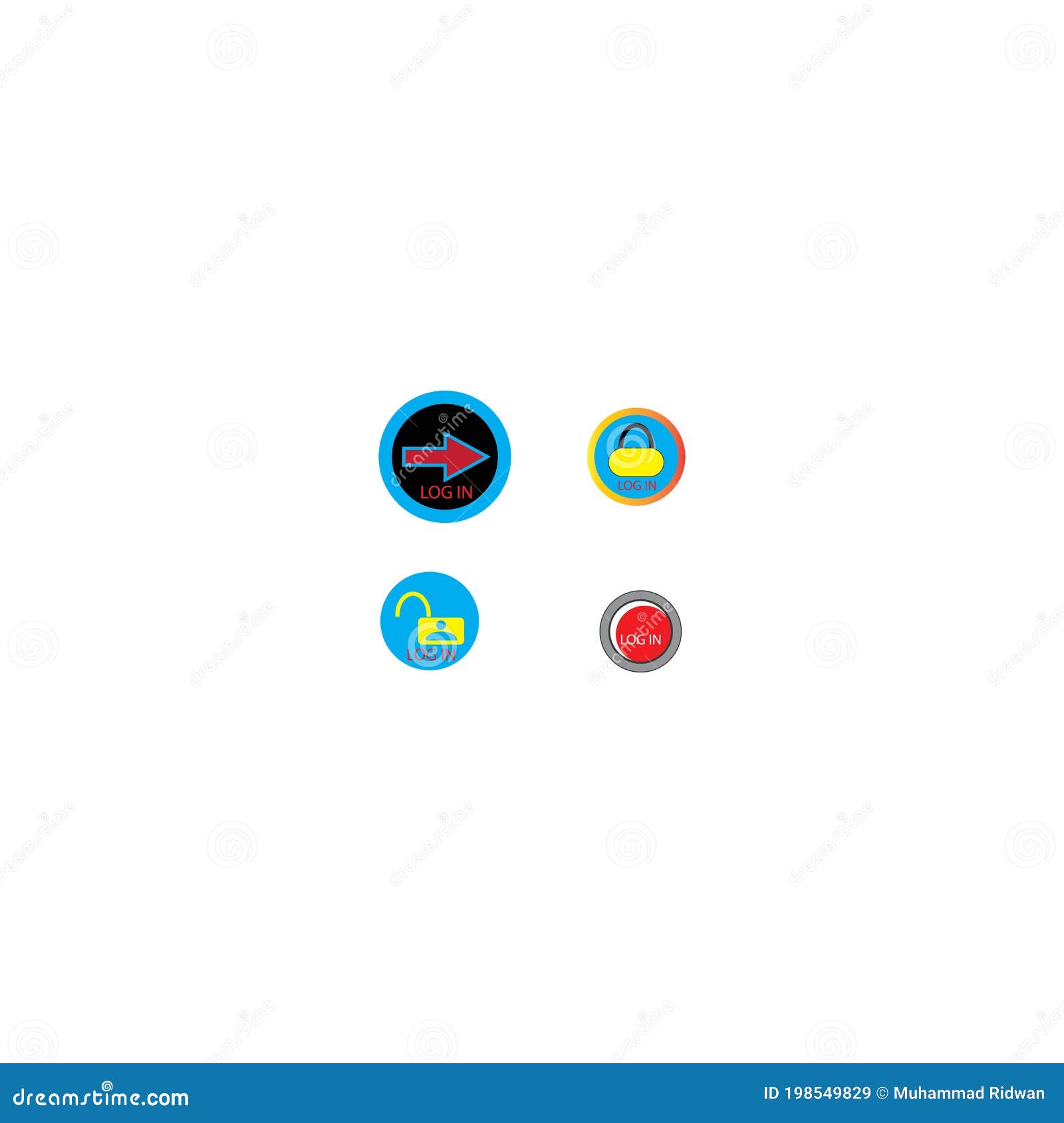 Log in Icon Design Vector Logo Templat Stock Vector - Illustration of ...