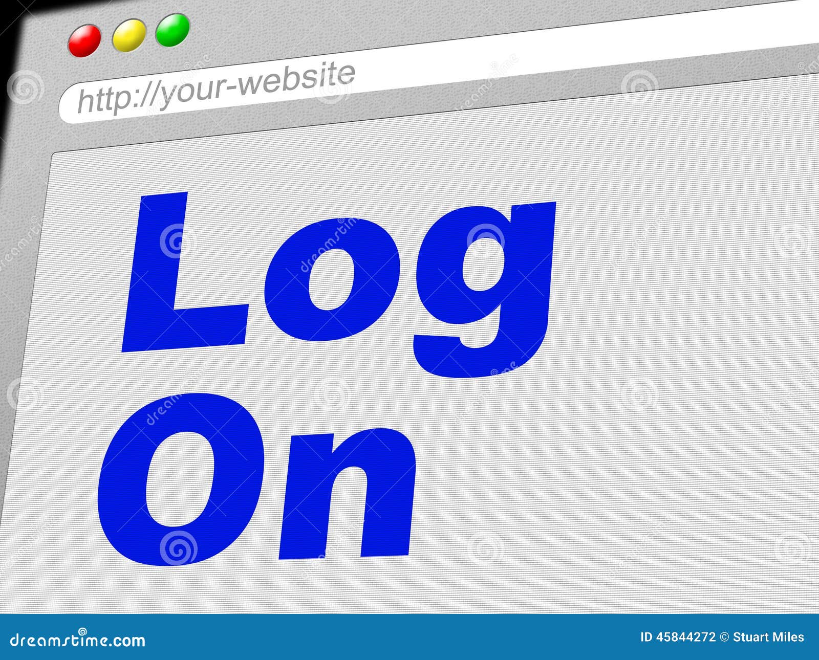 Log on Indicates World Wide Web and Enter Stock Illustration ...