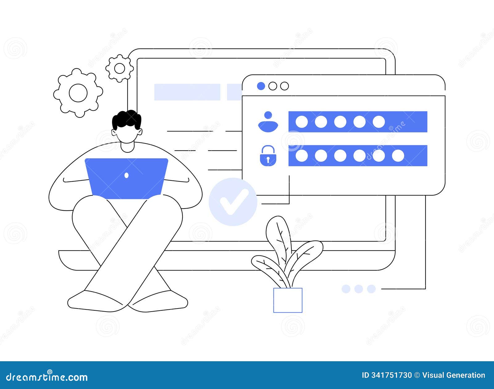 Log in Isolated Cartoon Vector Illustrations. Stock Illustration ...