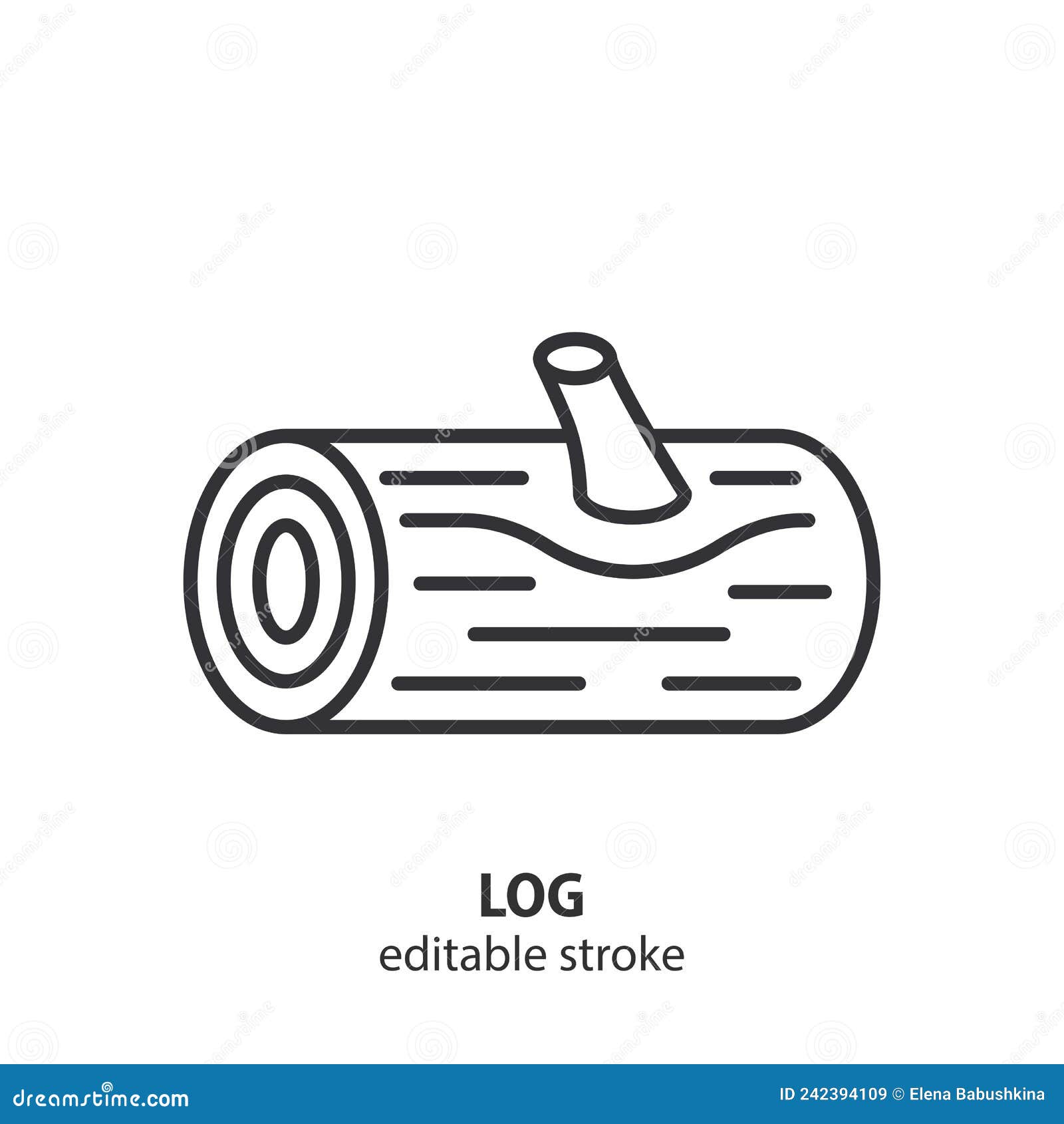 Log Line Icon. Vector Symbol of Logging Stock Vector - Illustration of ...