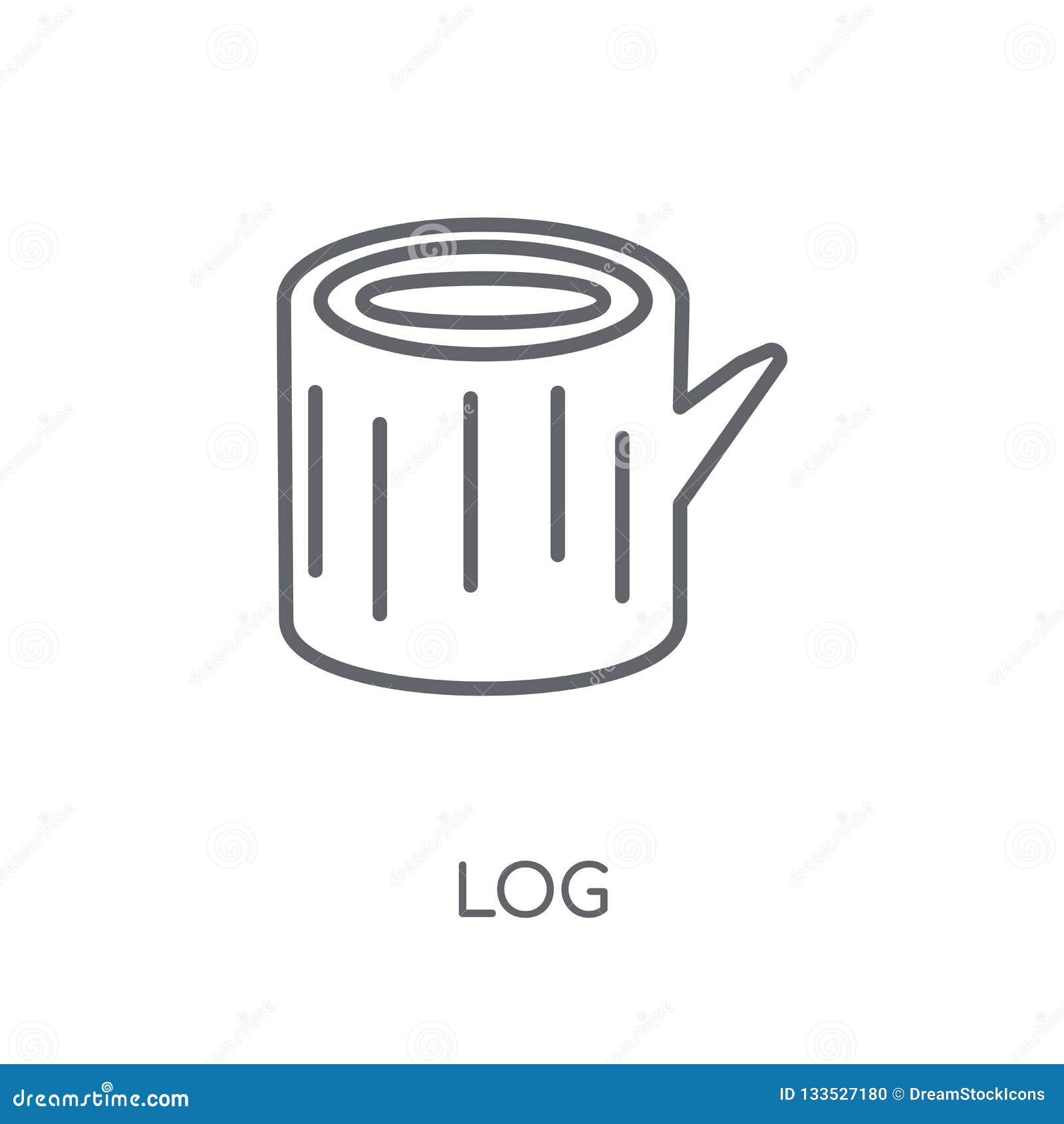 Log Linear Icon. Modern Outline Log Logo Concept on White Backgr Stock ...