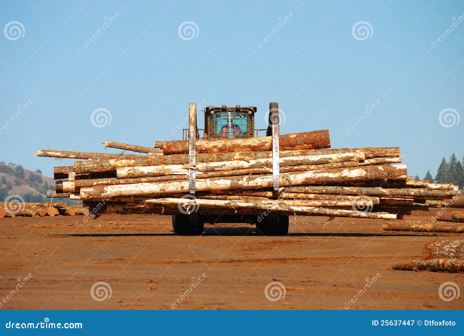 Log Loader stock image. Image of tractor, claw, moving - 25637447