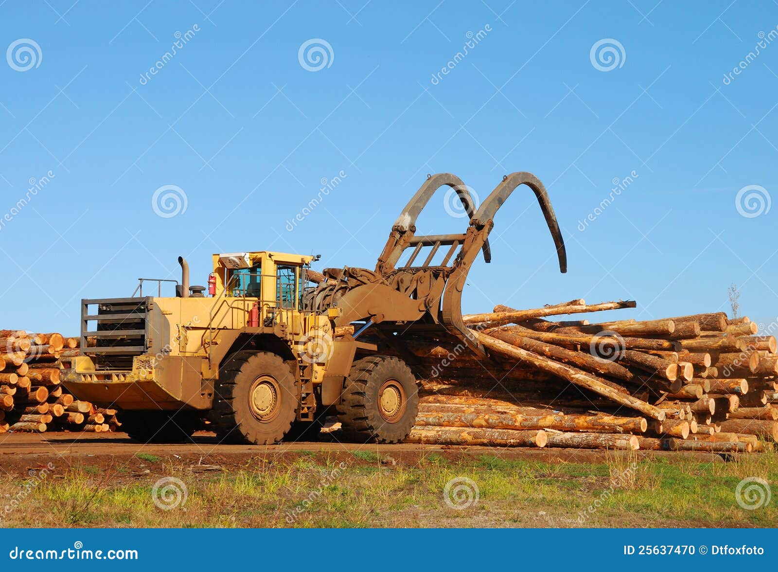 Log Loader stock photo. Image of tractor, equipment, lumber - 25637470