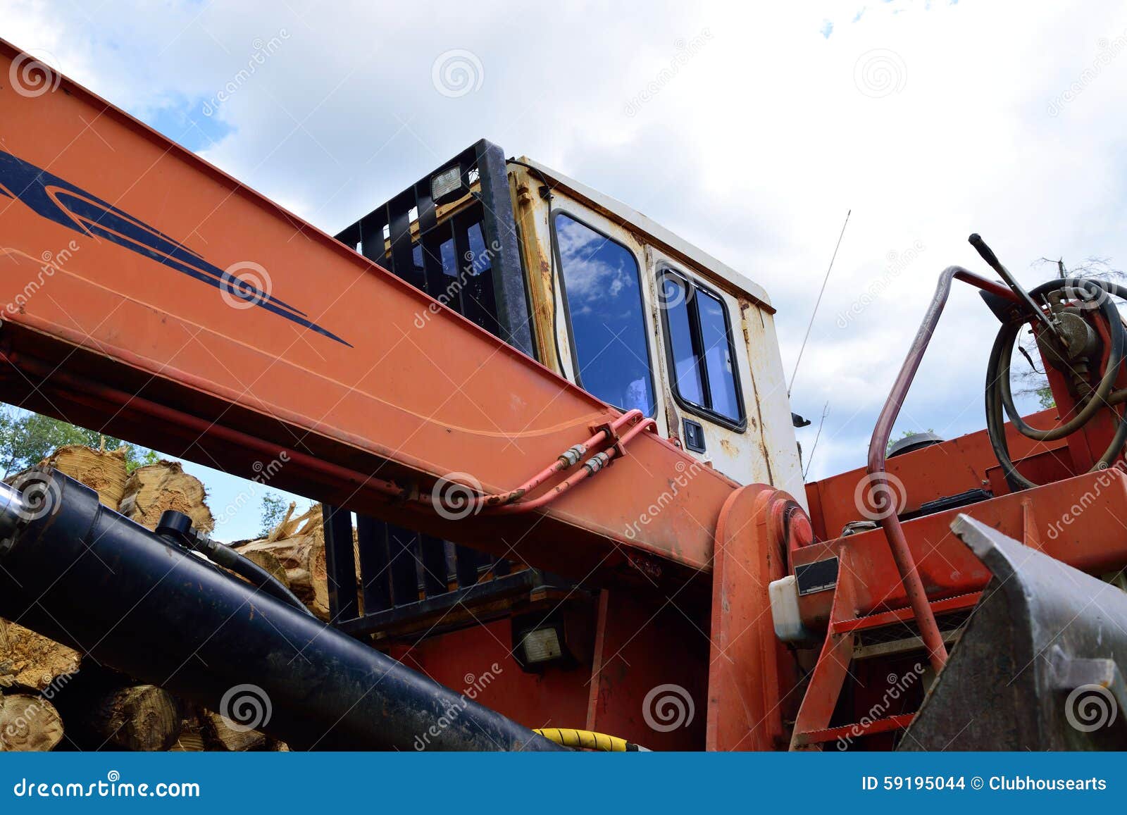 Log Loader Cab stock photo. Image of power, resource - 59195044
