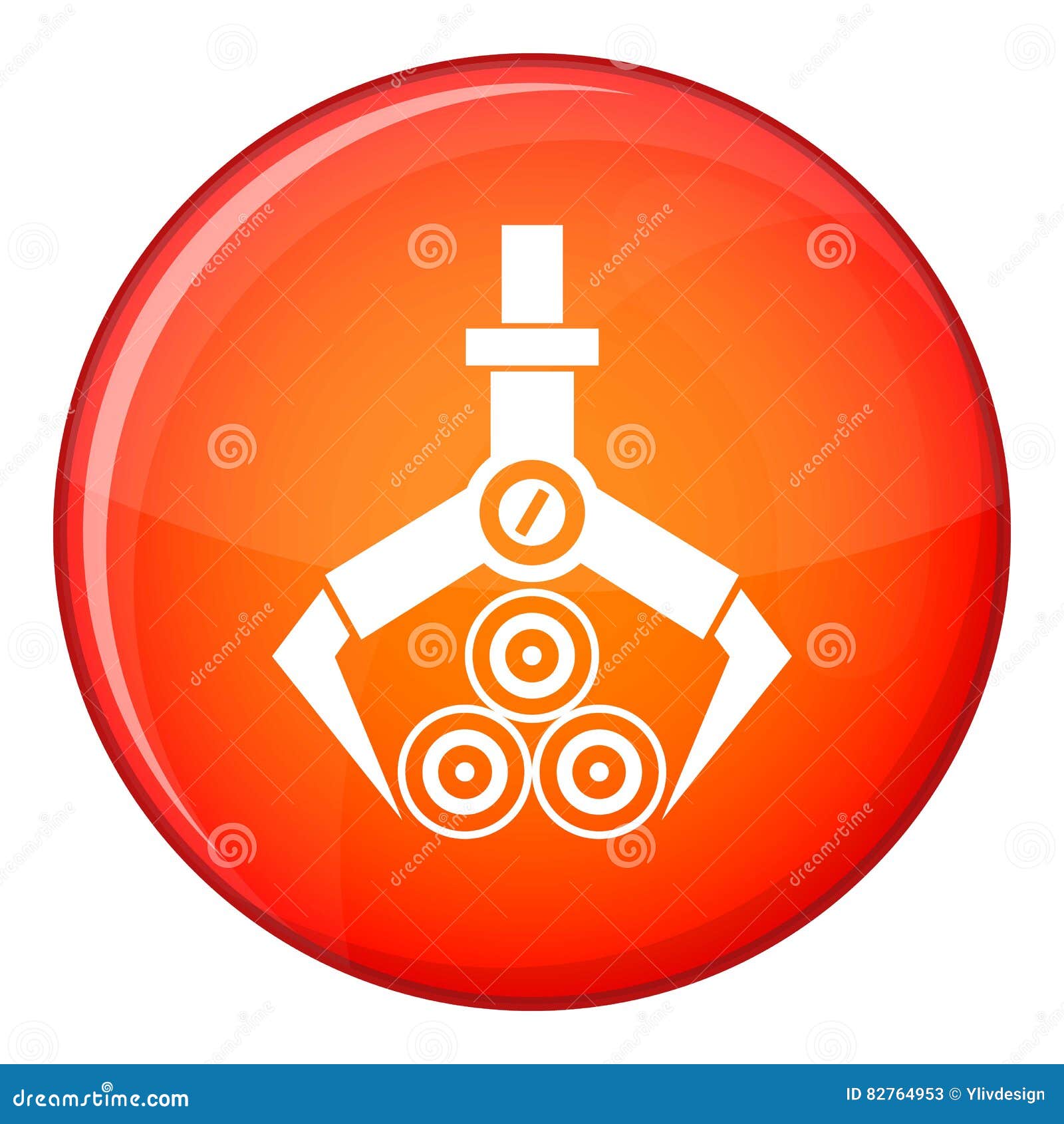 Log Loader Icon, Flat Style Stock Vector - Illustration of loading ...