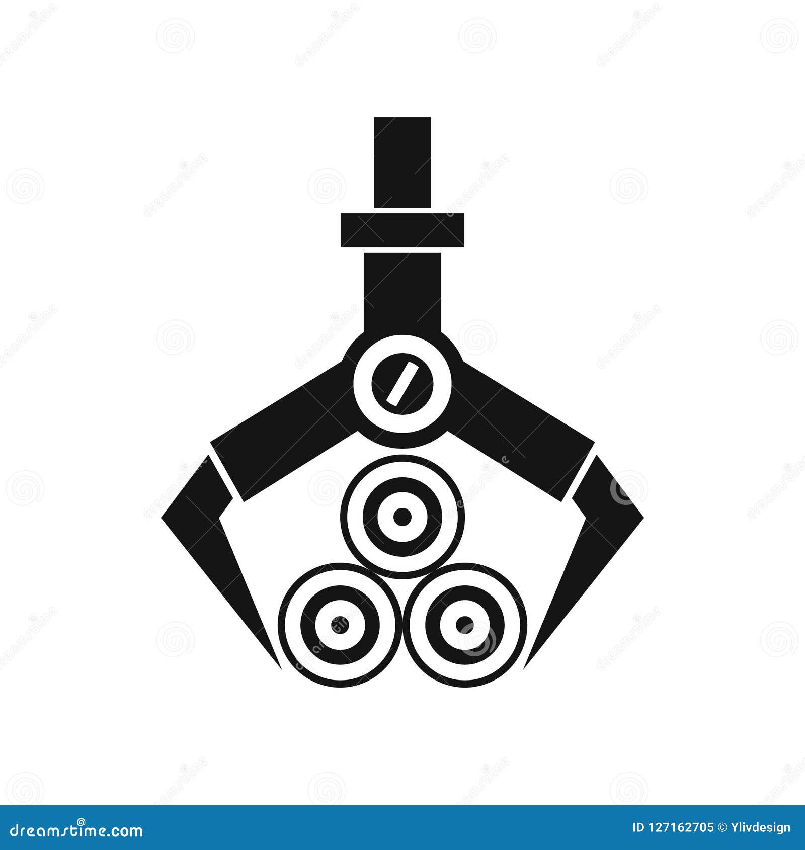 Log Loader Icon in Simple Style Stock Illustration - Illustration of ...