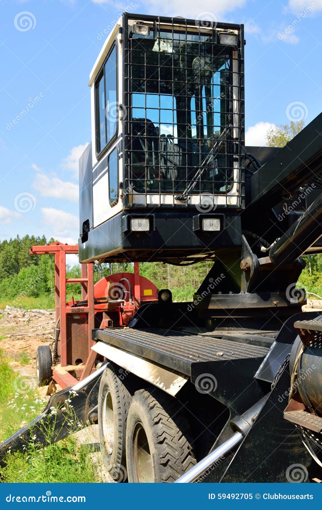 Log Loader And Slasher Royalty-Free Stock Photography | CartoonDealer ...
