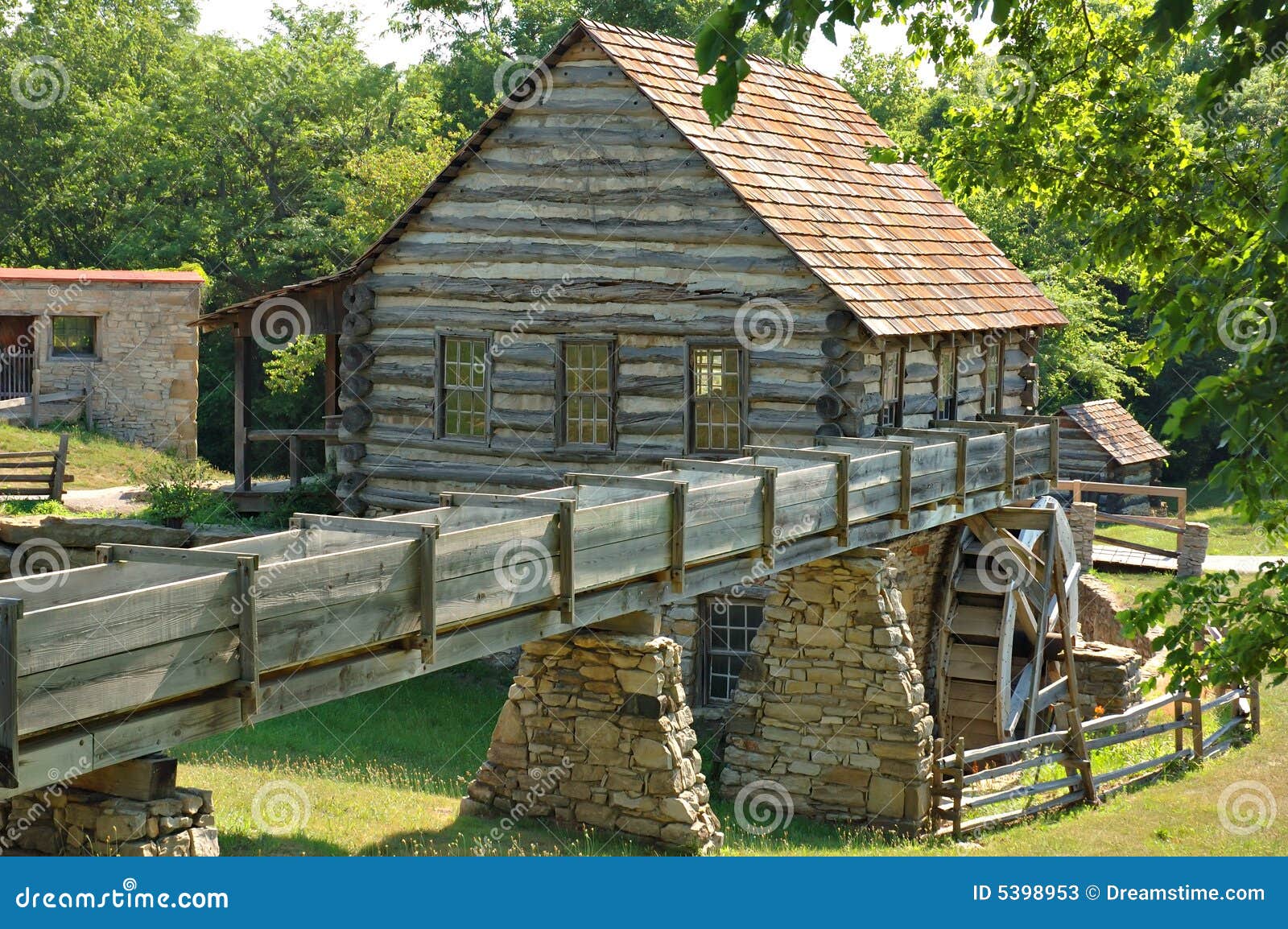 Log Mill stock image. Image of texture, missouri, stone - 5398953