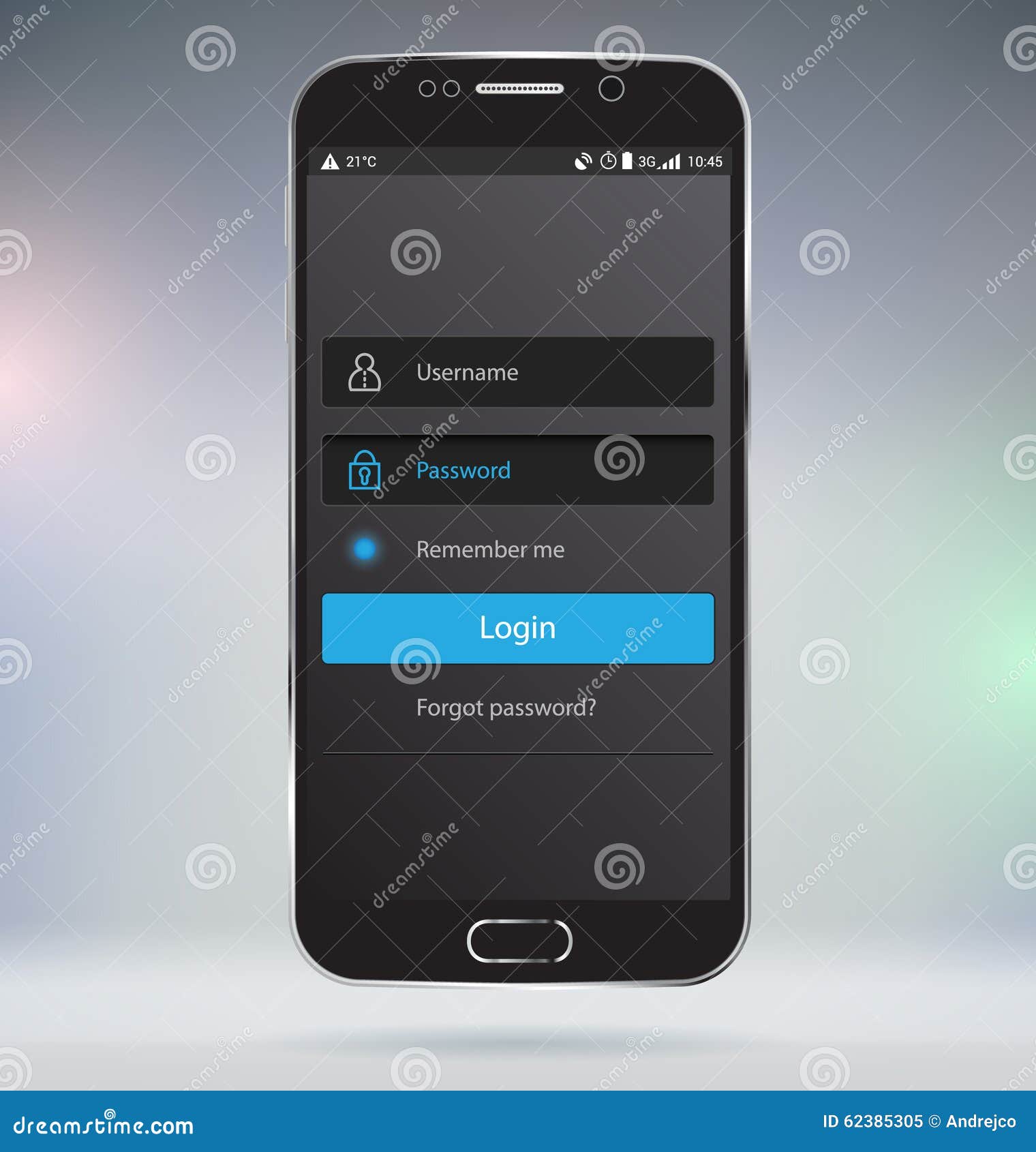 Log in Mock Up stock vector. Illustration of sign, form - 62385305