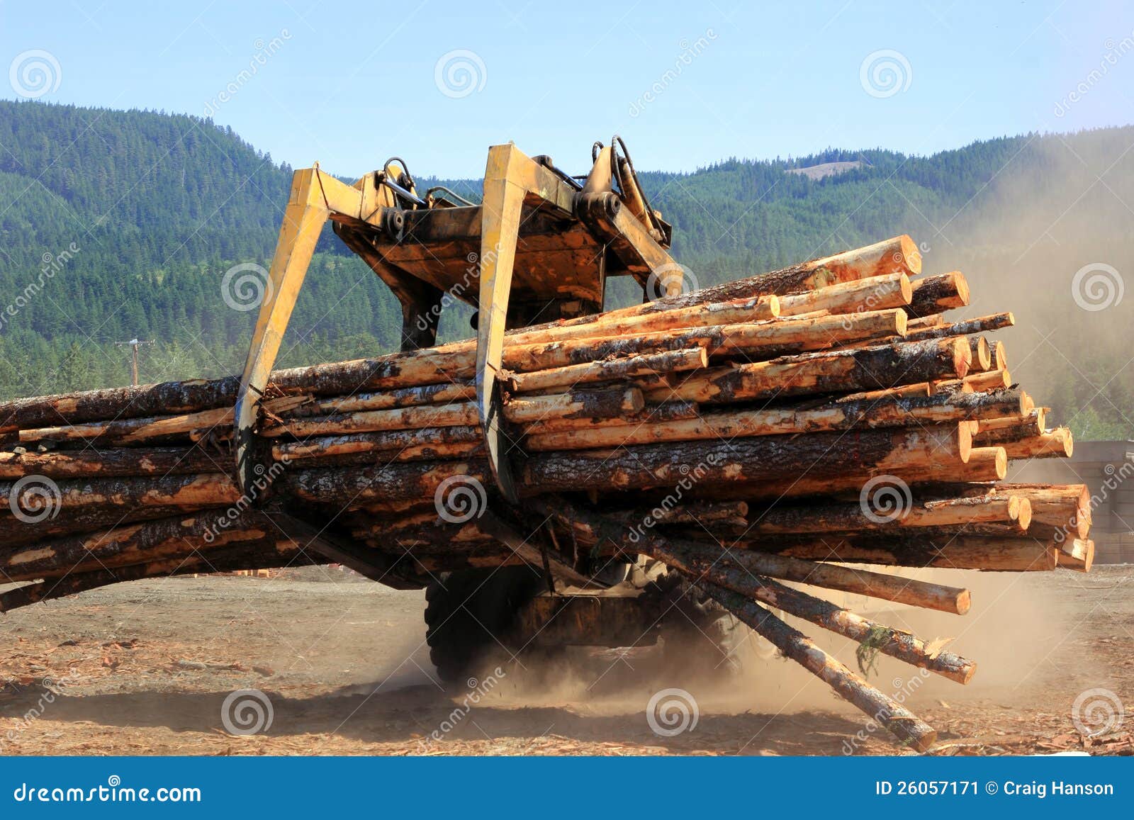 Log Mover stock image. Image of industrial, trees, vehicle - 26057171