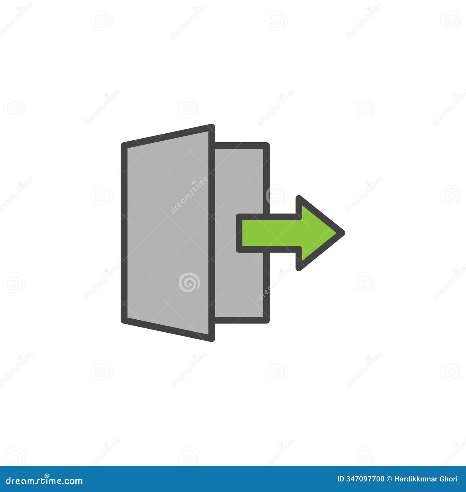 Log Out Icon in Colored Version Stock Illustration - Illustration of ...