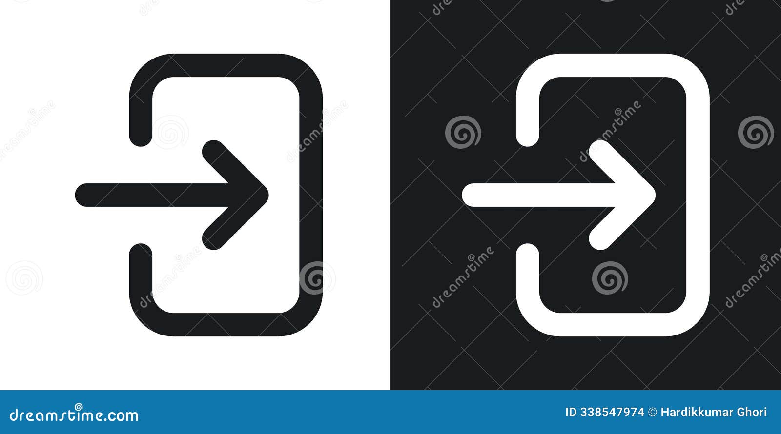 Log Out Icon Set. Exit Vector Symbol. Logout Button Sign in Black ...