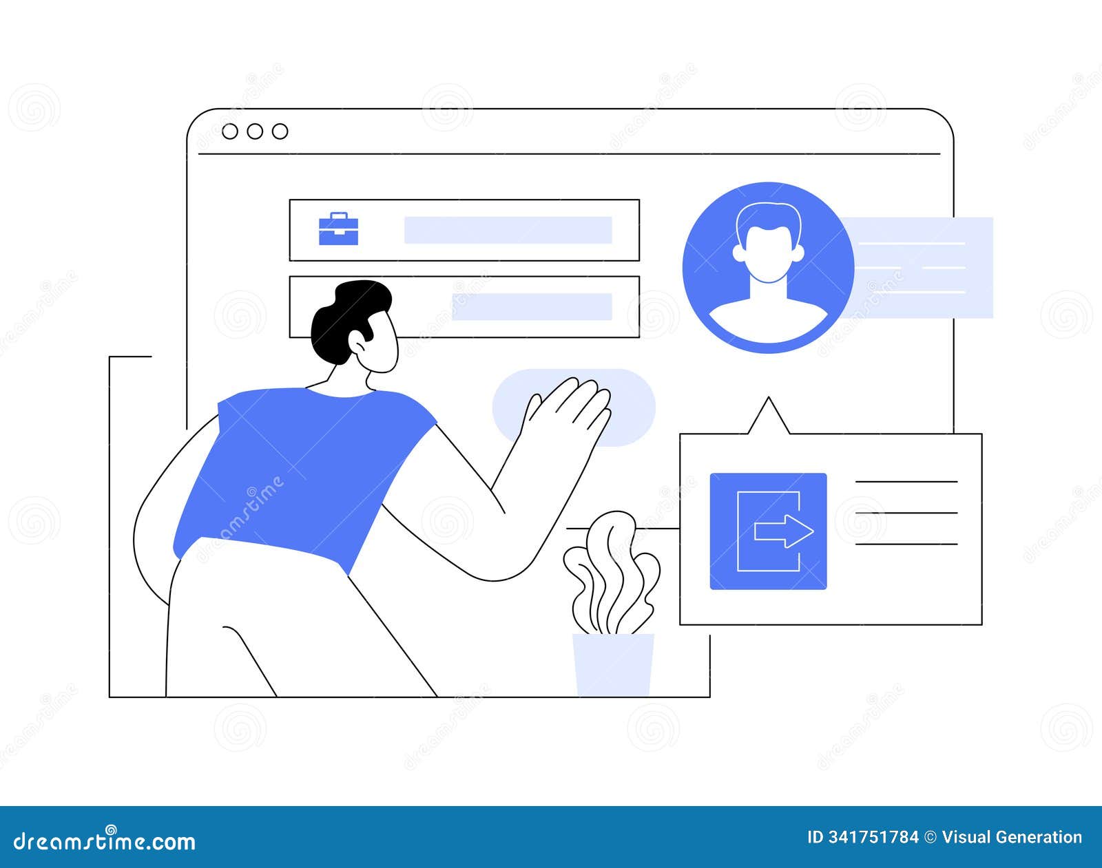 Log Out Isolated Cartoon Vector Illustrations. Stock Illustration ...