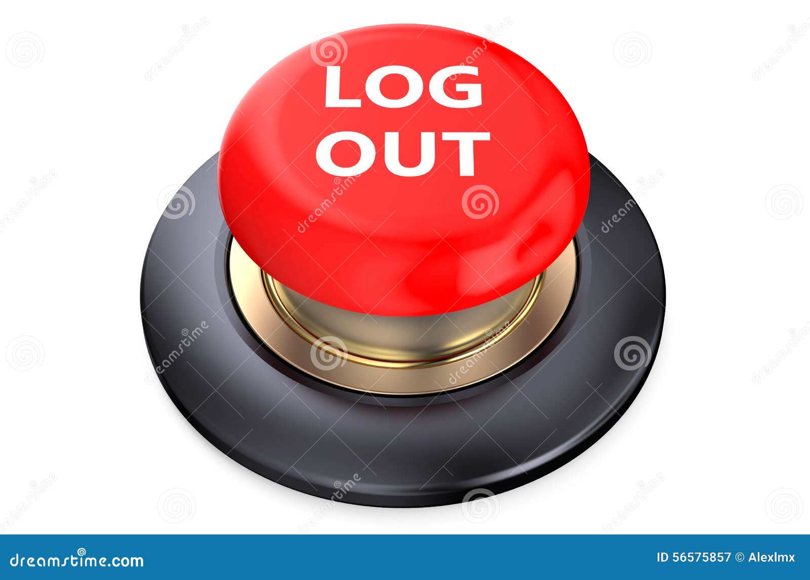 Log out Red button stock illustration. Image of business - 56575857