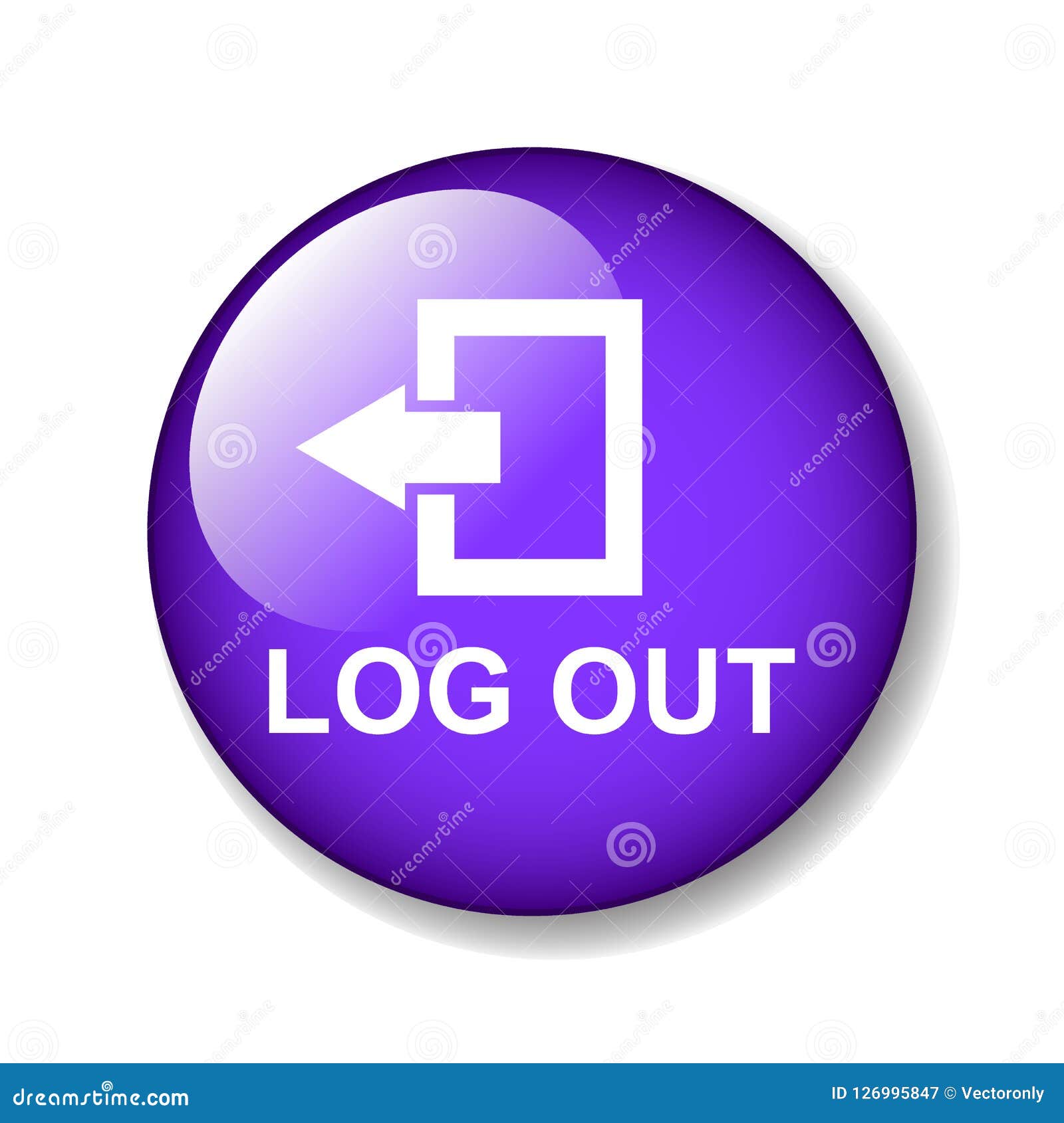 Log out stock illustration. Illustration of sign, isolated - 126995847