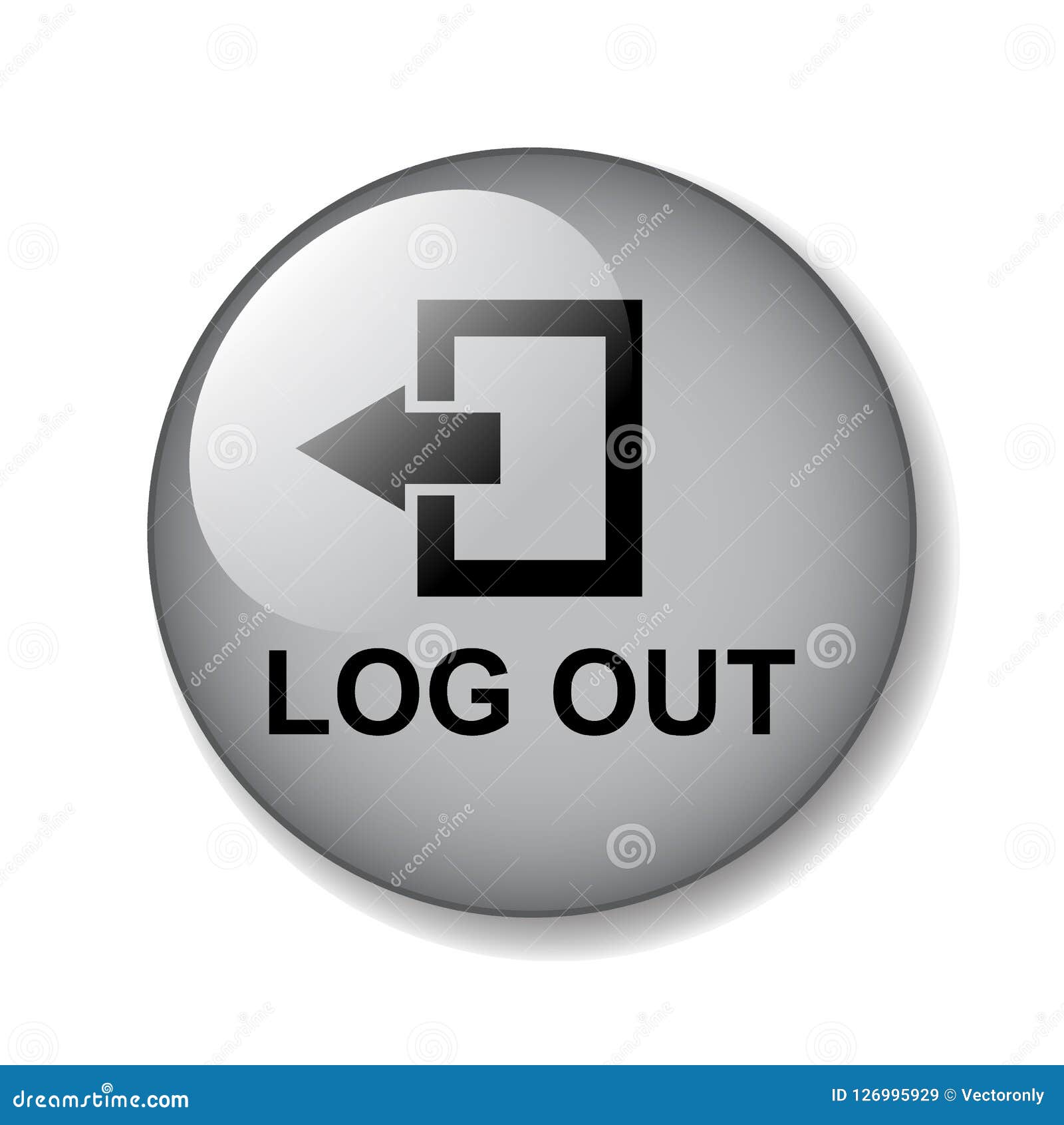 Log out stock illustration. Illustration of sign, graphics - 126995929