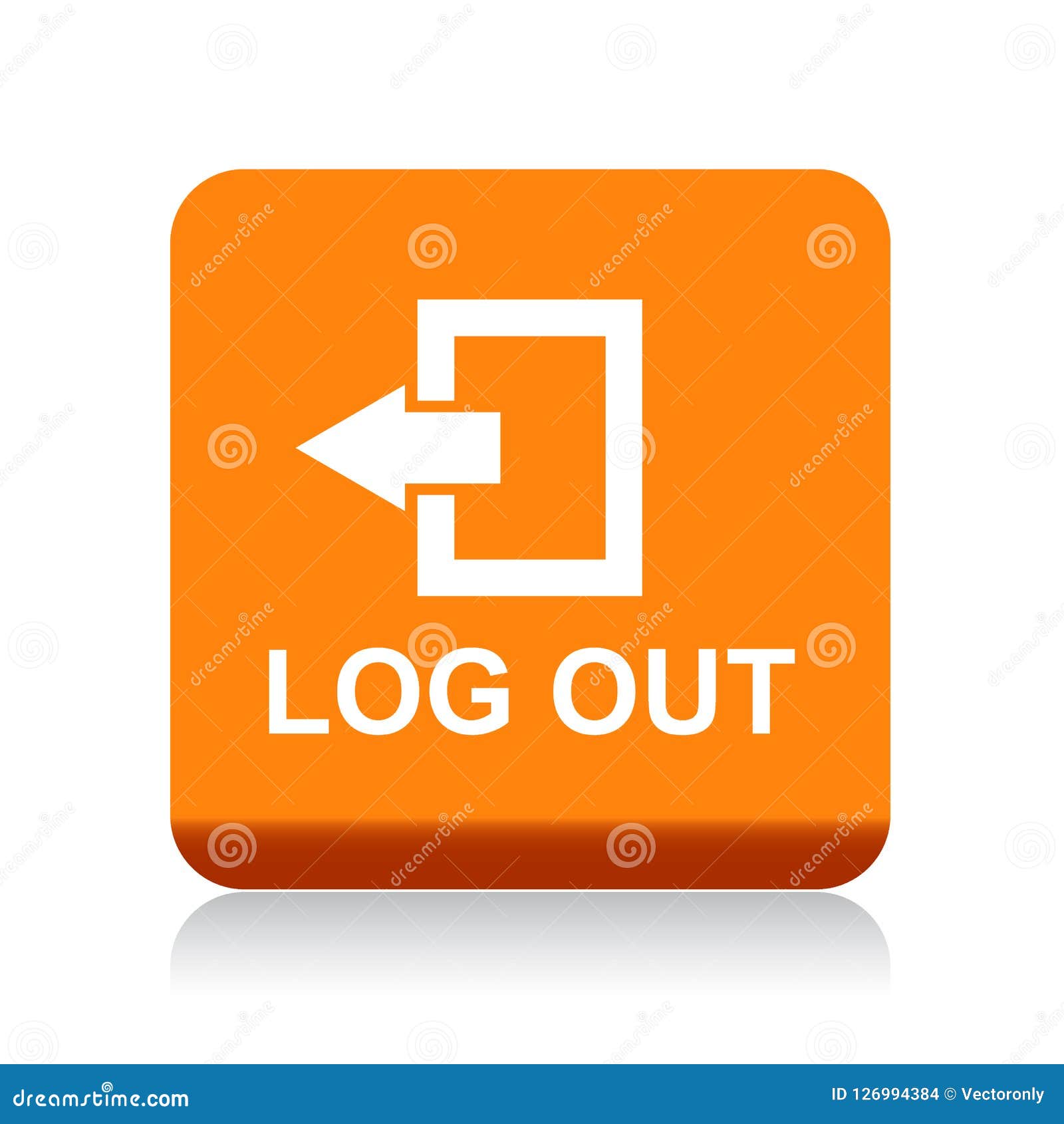 Log out stock illustration. Illustration of exit, design - 126994384