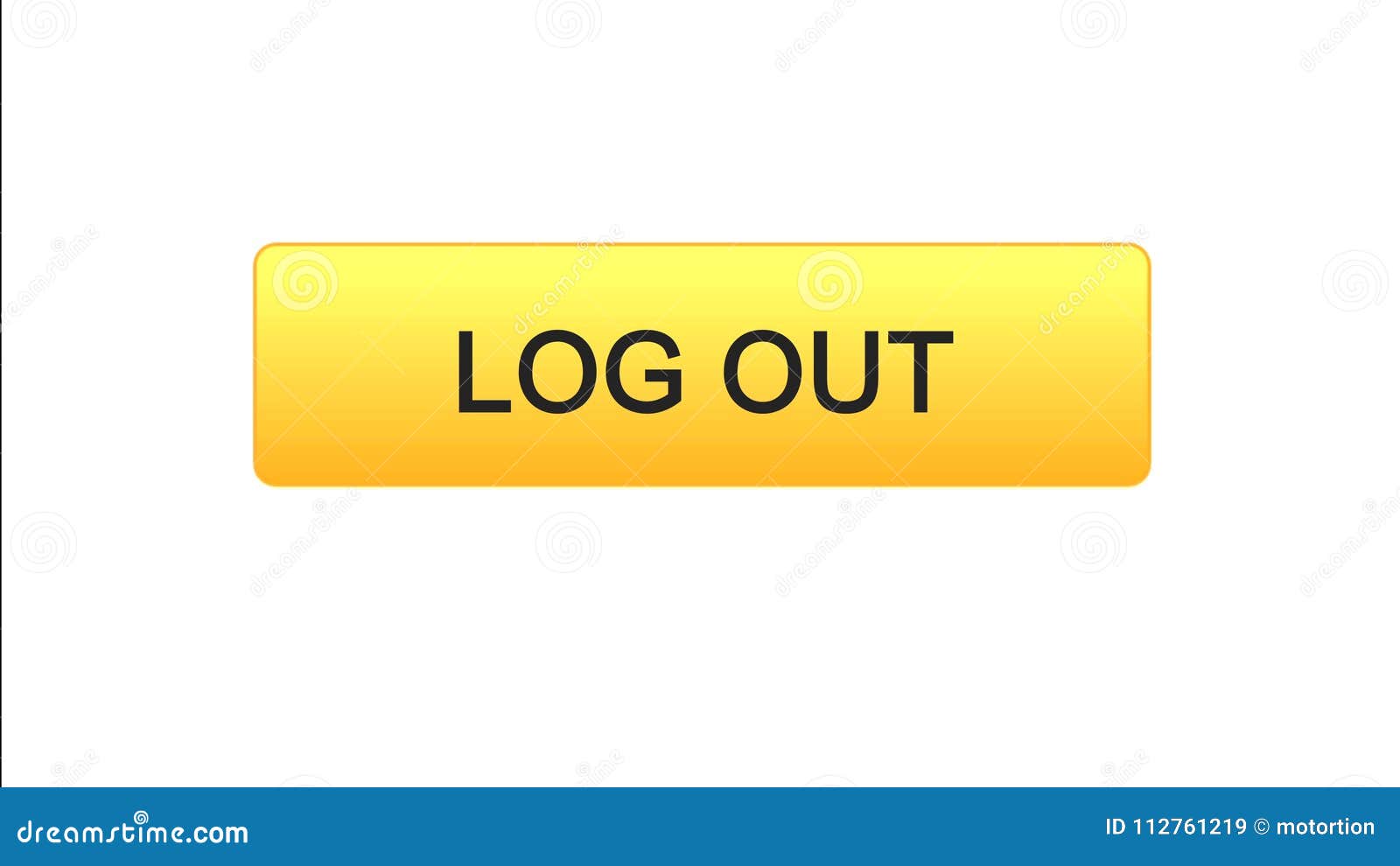 Log Out Web Interface Button Orange Color Internet Site Design Application Stock Illustration