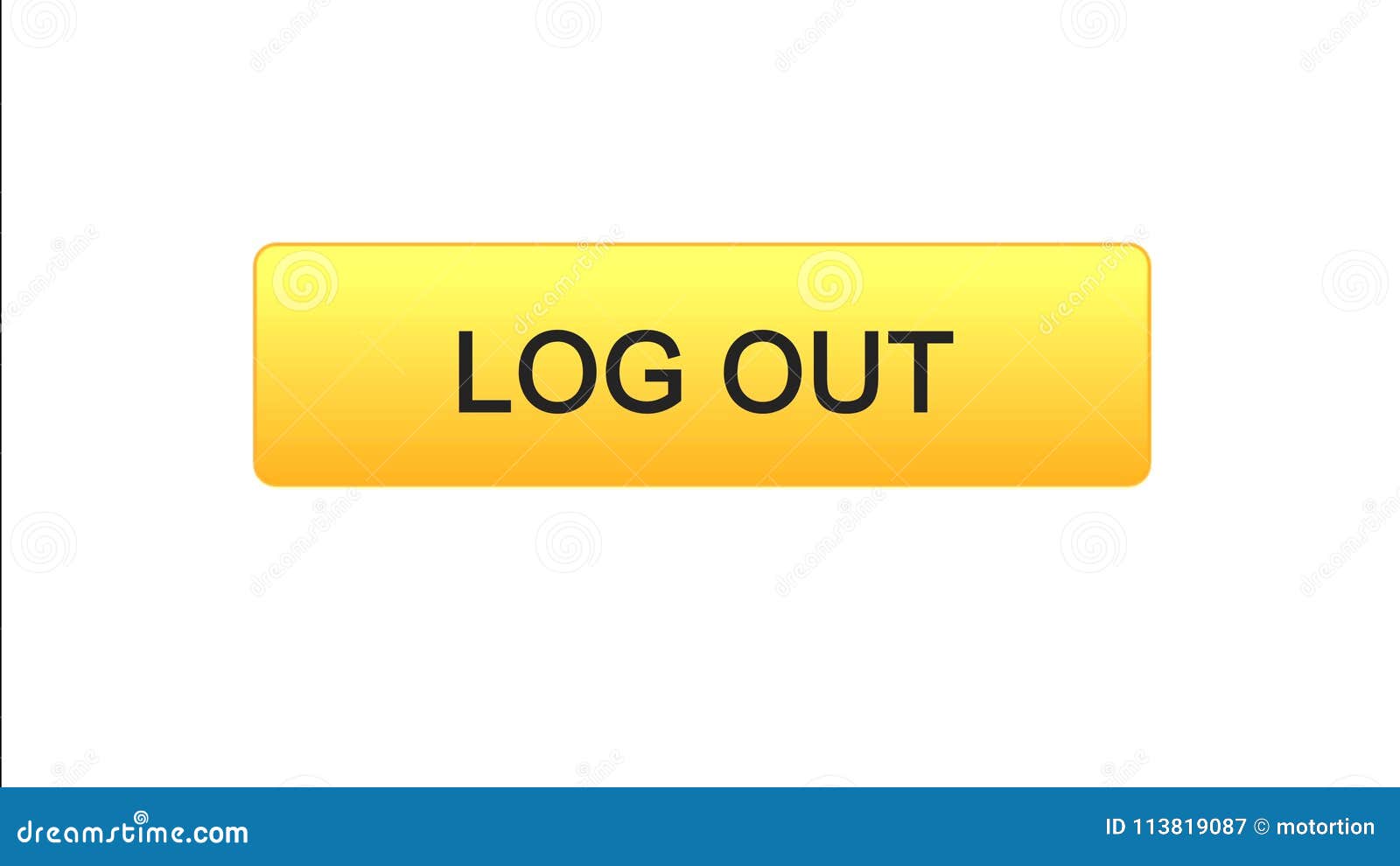 Log Out Web Interface Button Orange Color, Internet Site Design ...