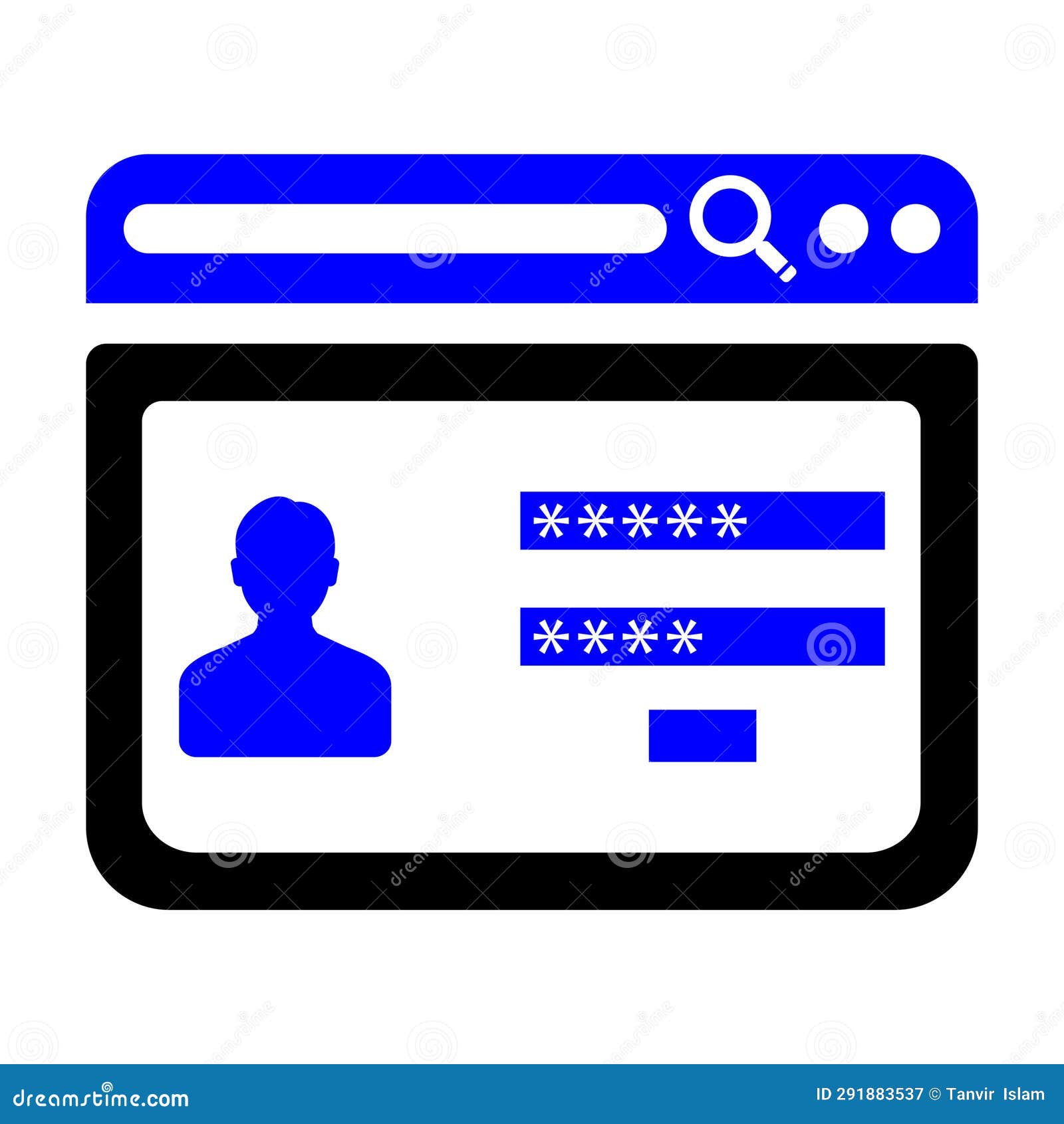 Log in, Password icon stock illustration. Illustration of login - 291883537