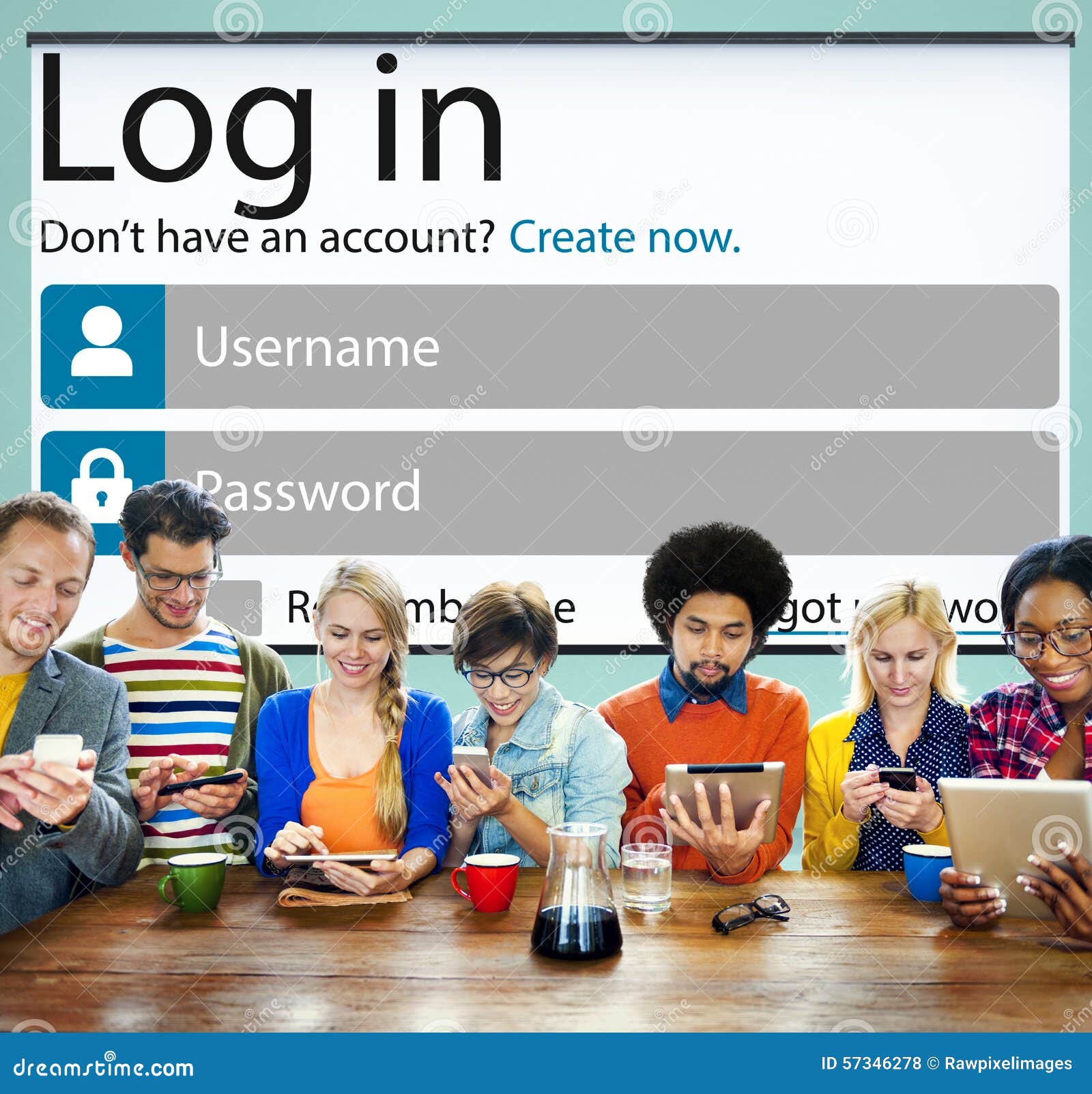 Log in Password Identity Internet Online Privacy Protection Conc Stock ...