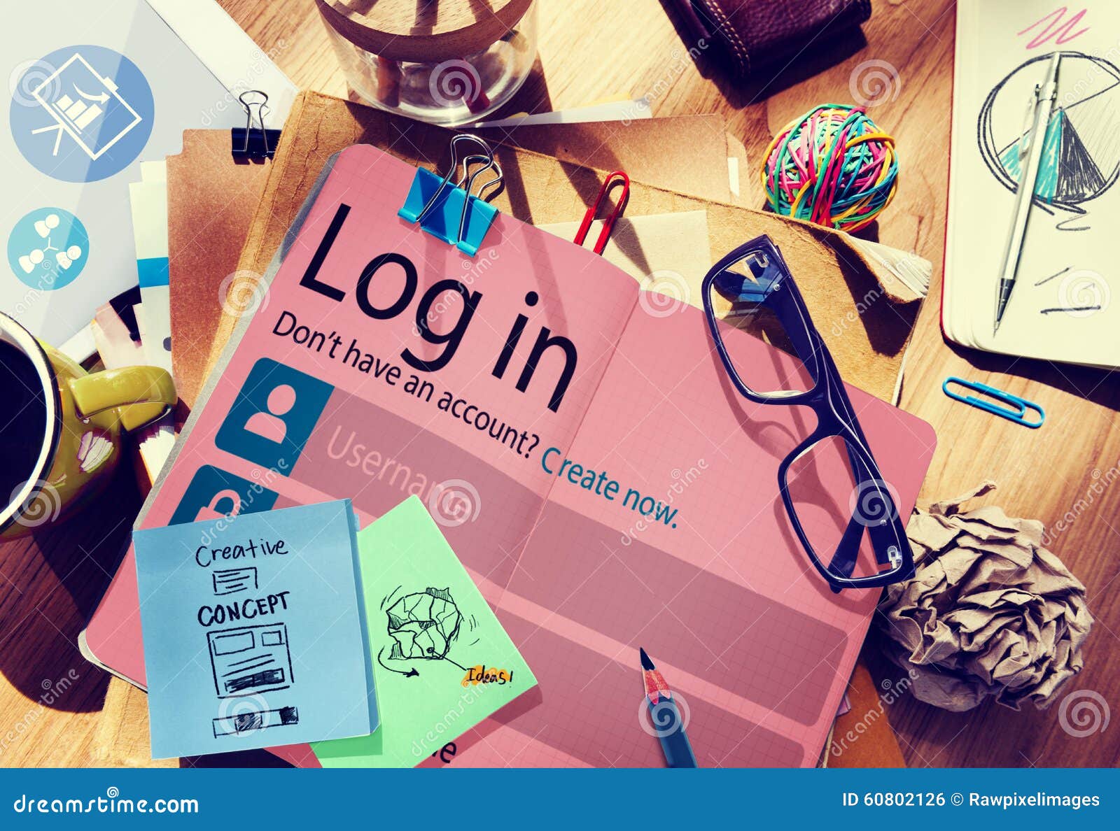 Log in Password Identity Internet Online Privacy Protection Conc Stock ...