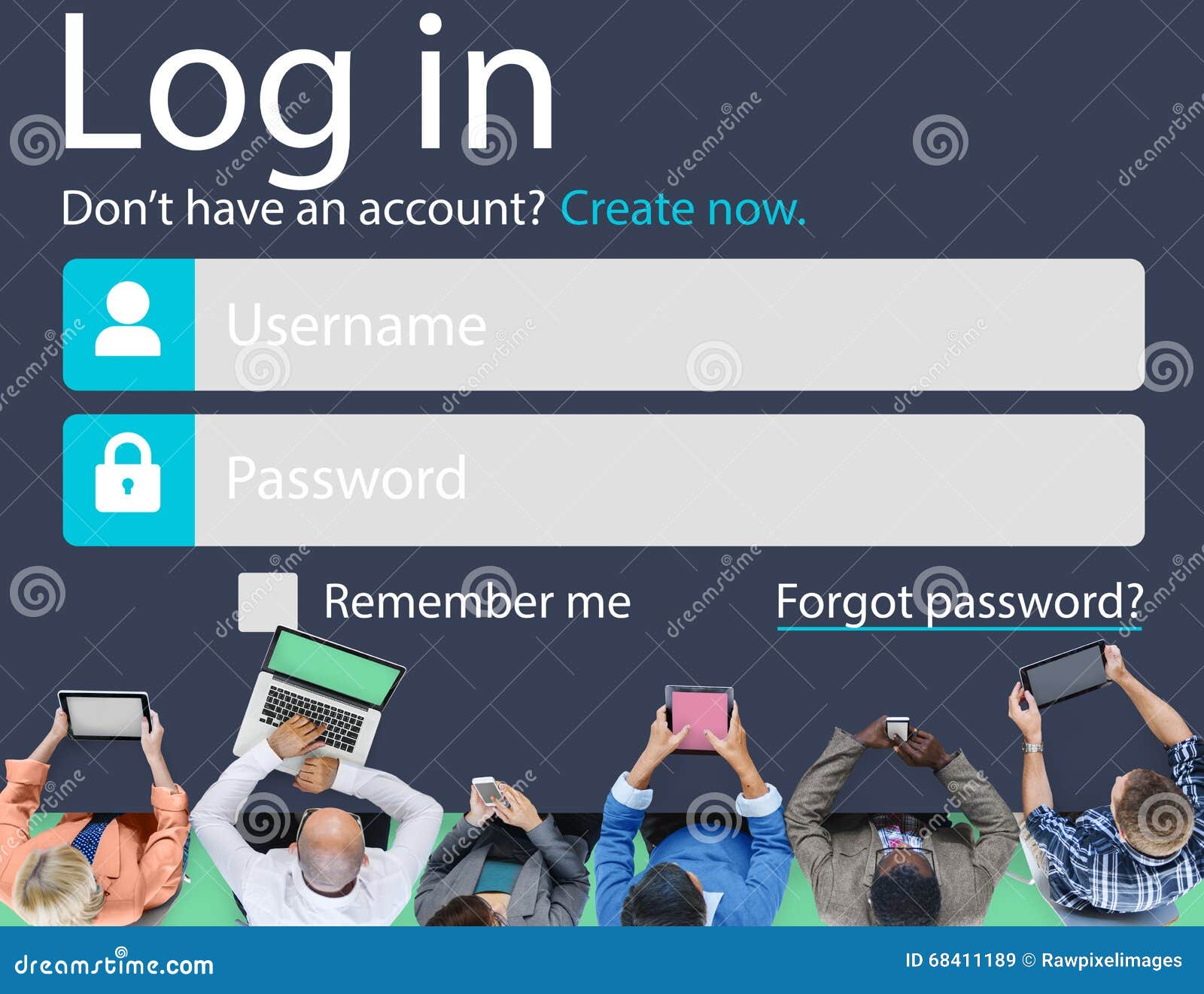 Log in Password Identity Internet Online Privacy Protection Concept ...