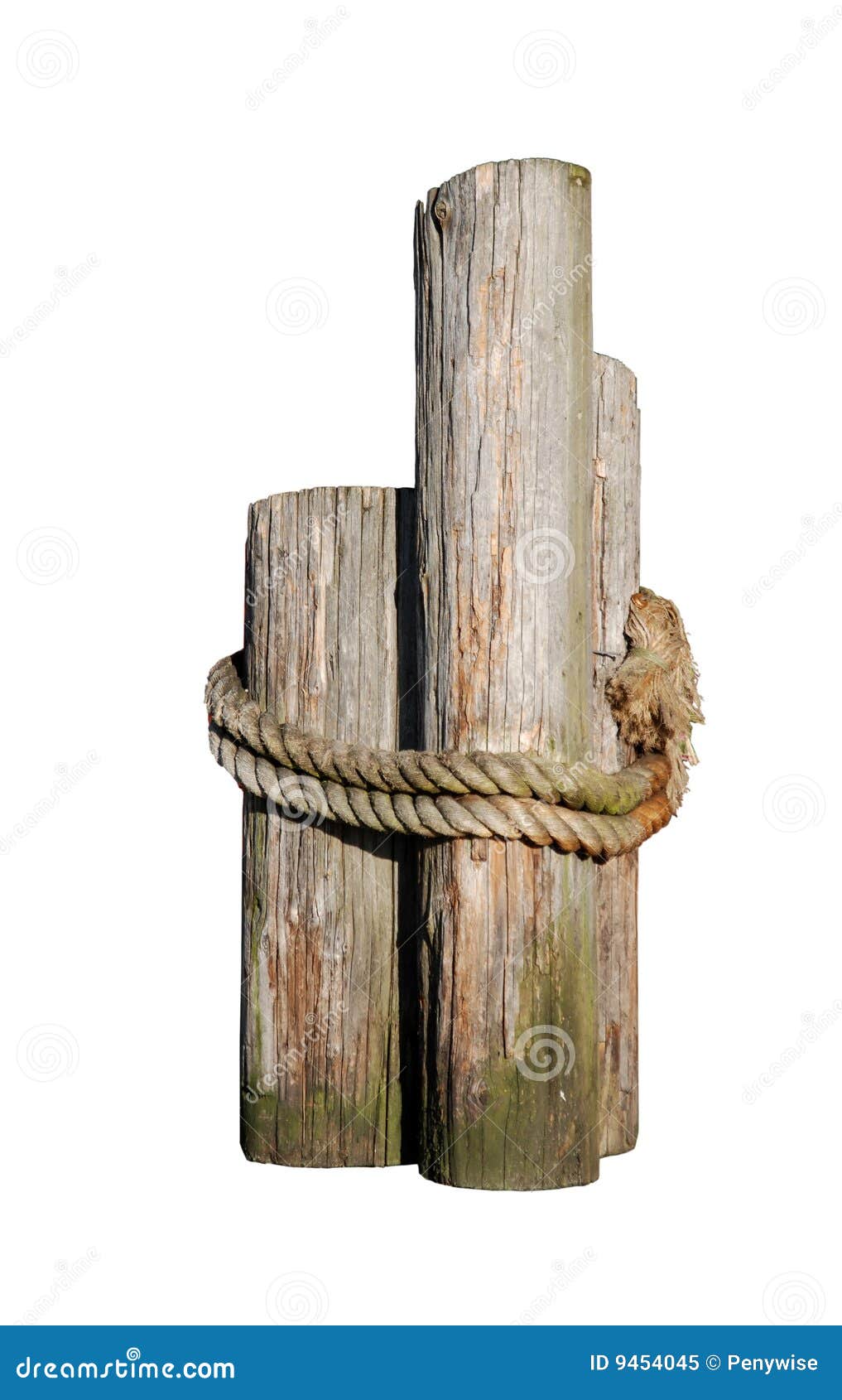 Log pilings stock image. Image of sturdy, dock, green - 9454045