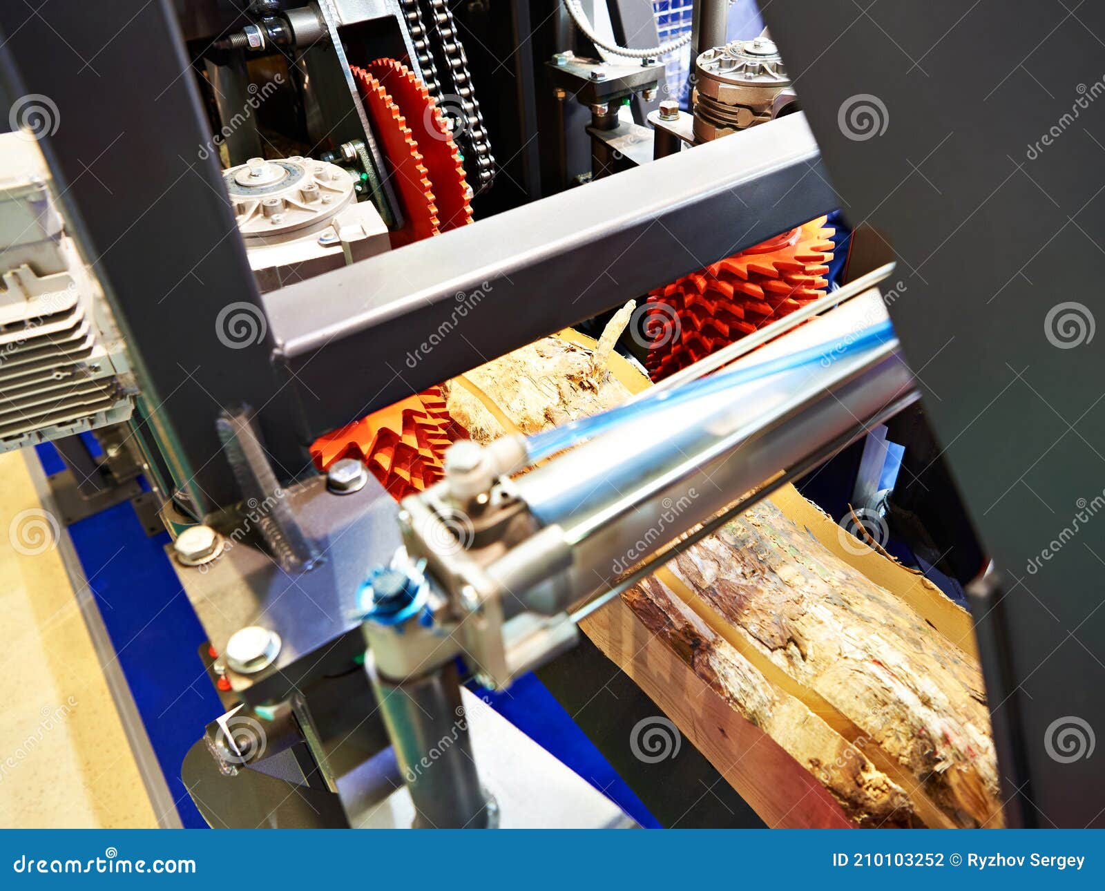 Log sawing machine stock photo. Image of tool, manufacturing - 210103252