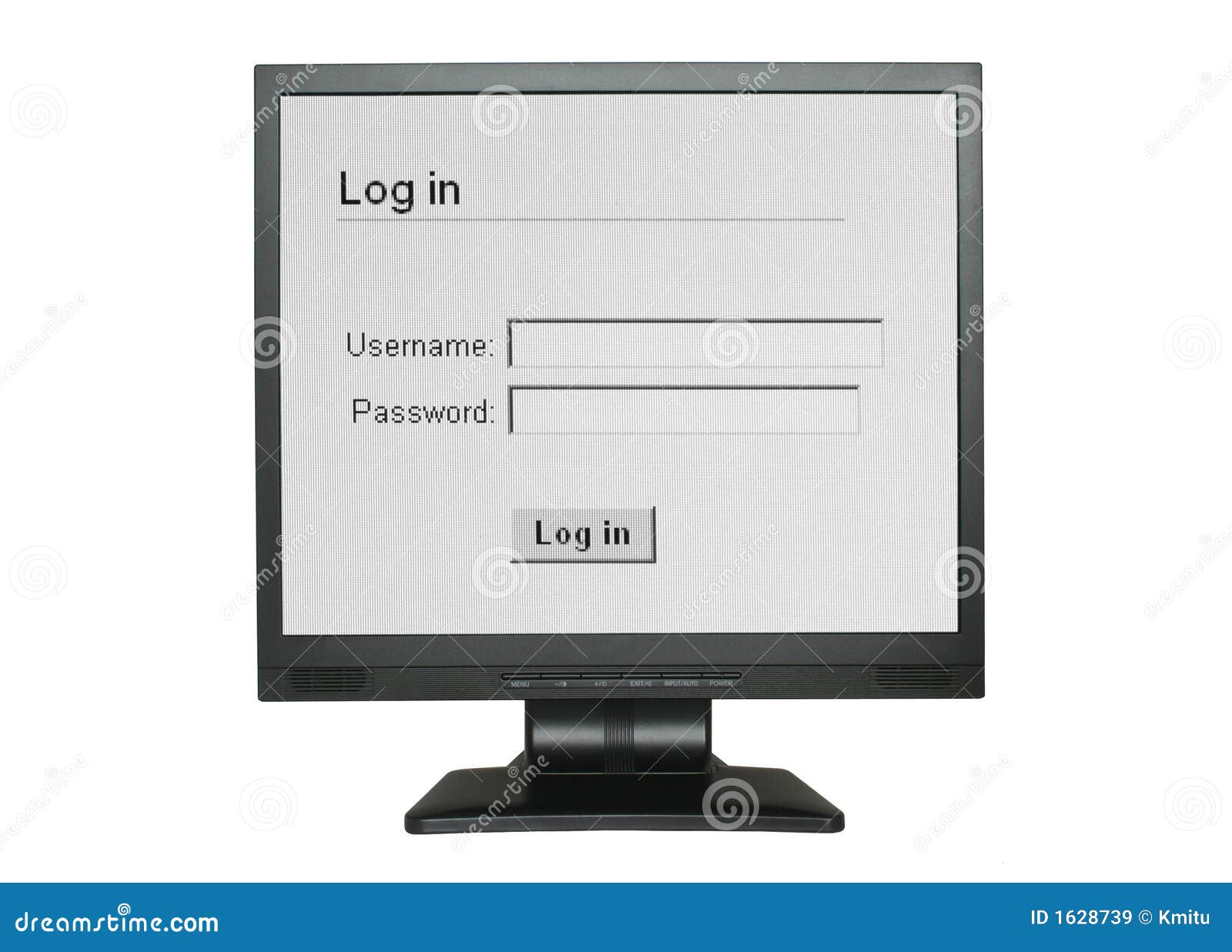 Log in screen stock image. Image of isolation, electronic - 1628739