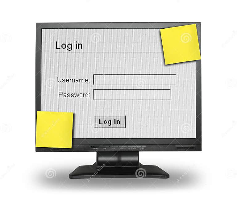 Log in screen stock photo. Image of isolated, equipment - 3078424