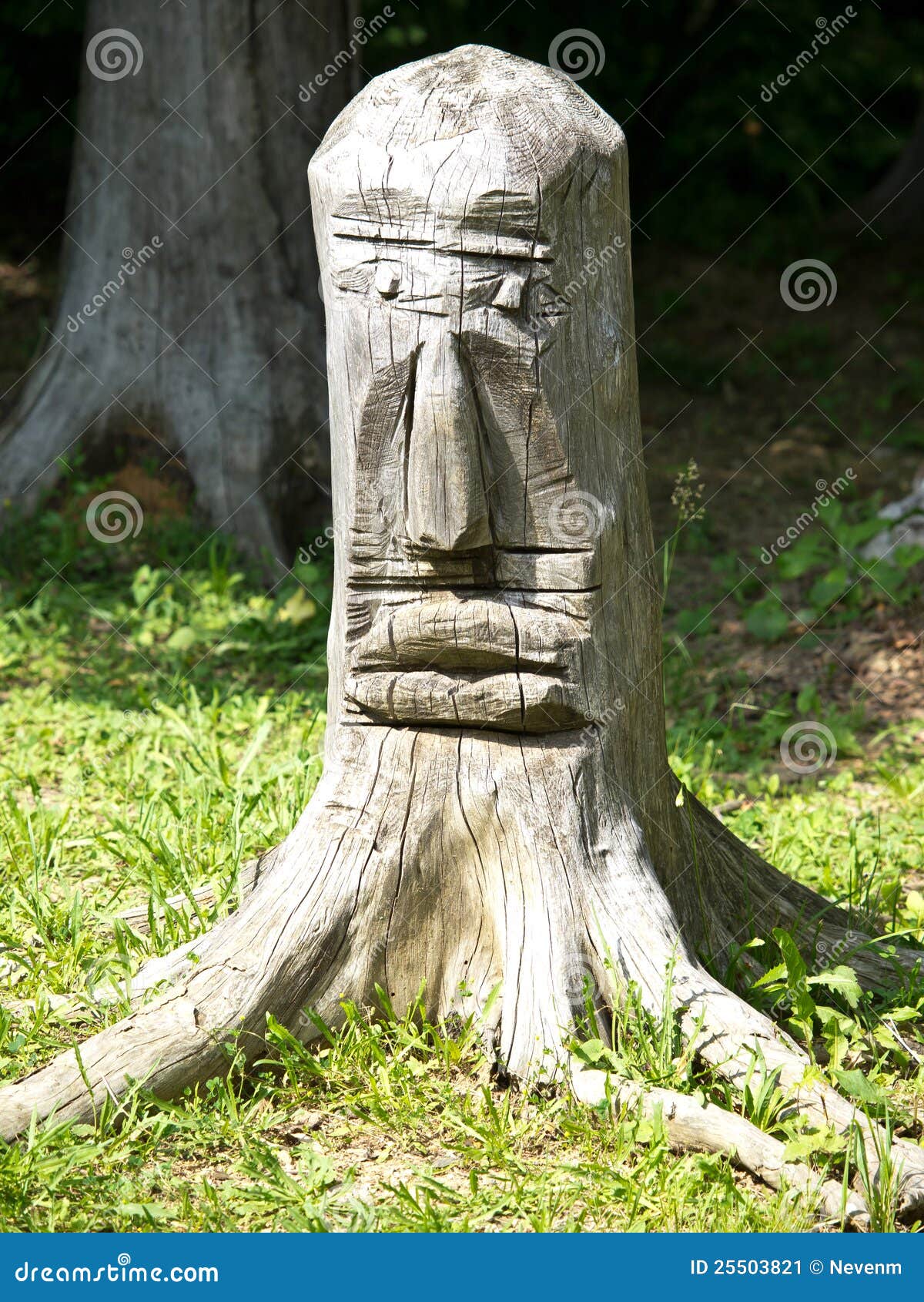 Log sculpture stock image. Image of religion, statue - 25503821