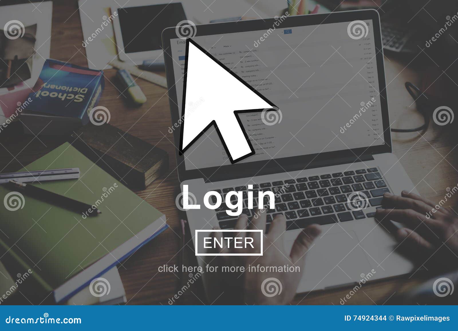 Log Sign in Page Interface Concept Stock Photo - Image of mouse ...