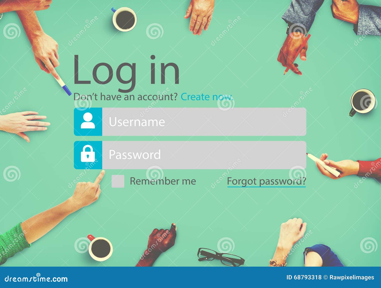 Log in Sign Up Register Account Page Concept Stock Photo - Image of ...