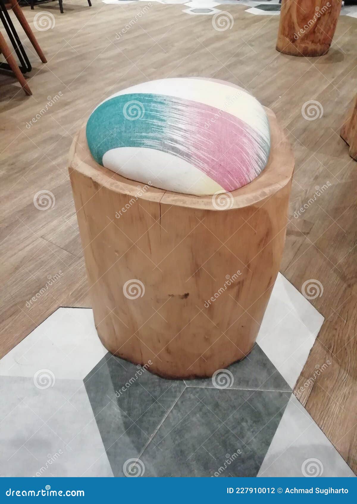 Log stool stock photo. Image of wood, cafe, unic, stool - 227910012