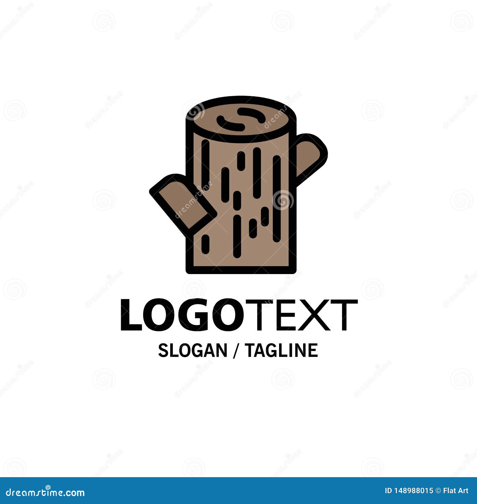 Log, Timber, Wood Business Logo Template. Flat Color Stock Vector ...