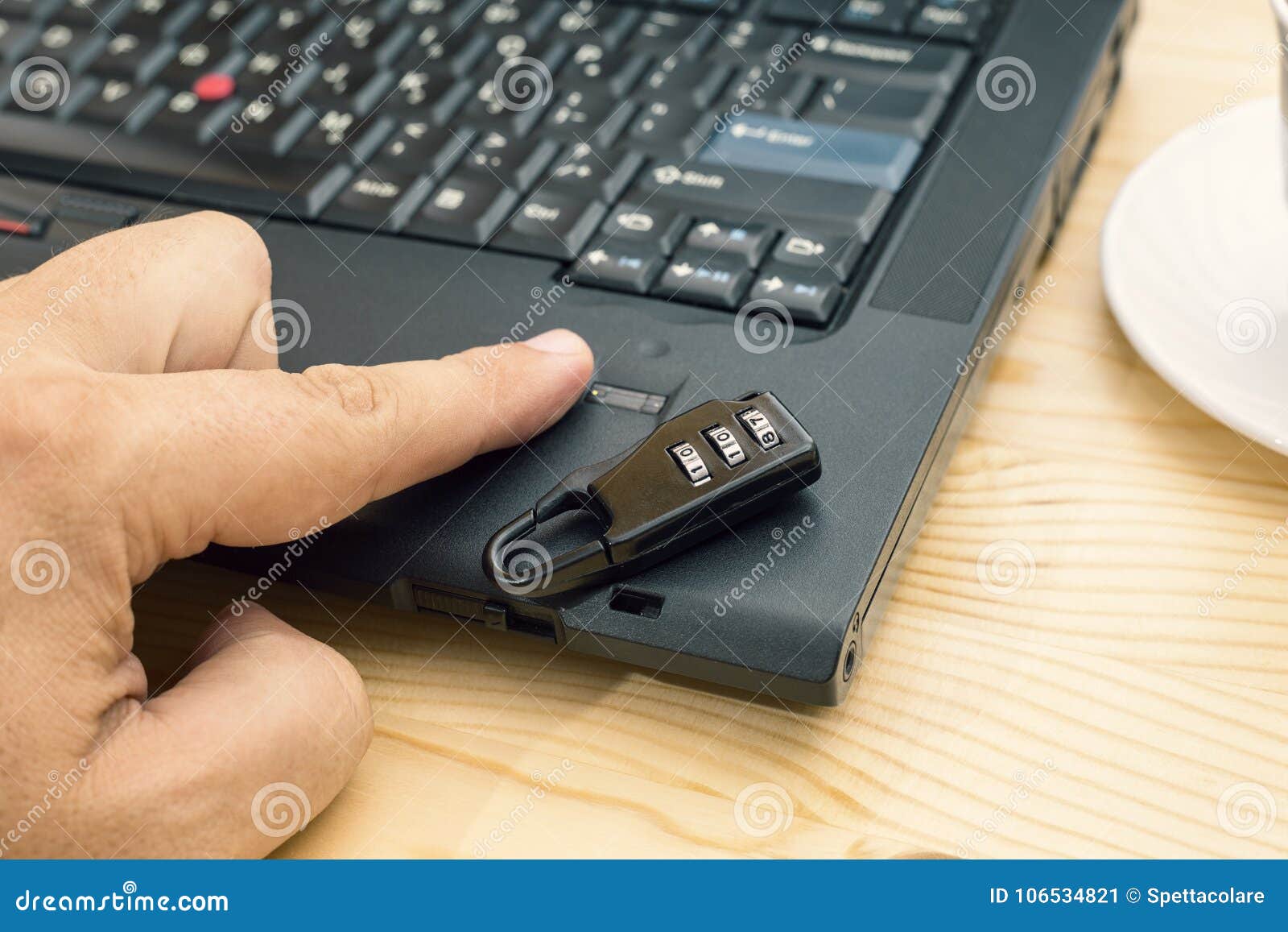 Account Lock Screen On Background Women Are Working On A Computer. The ...