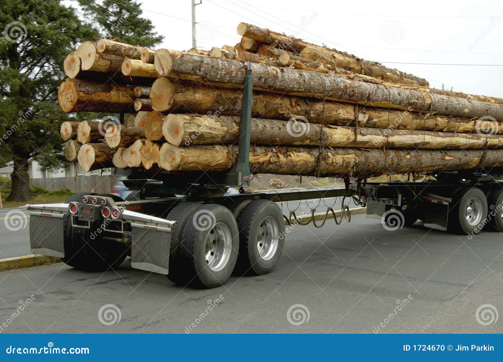 Log Truck 2 stock photo. Image of logging, stacked, poles - 1724670