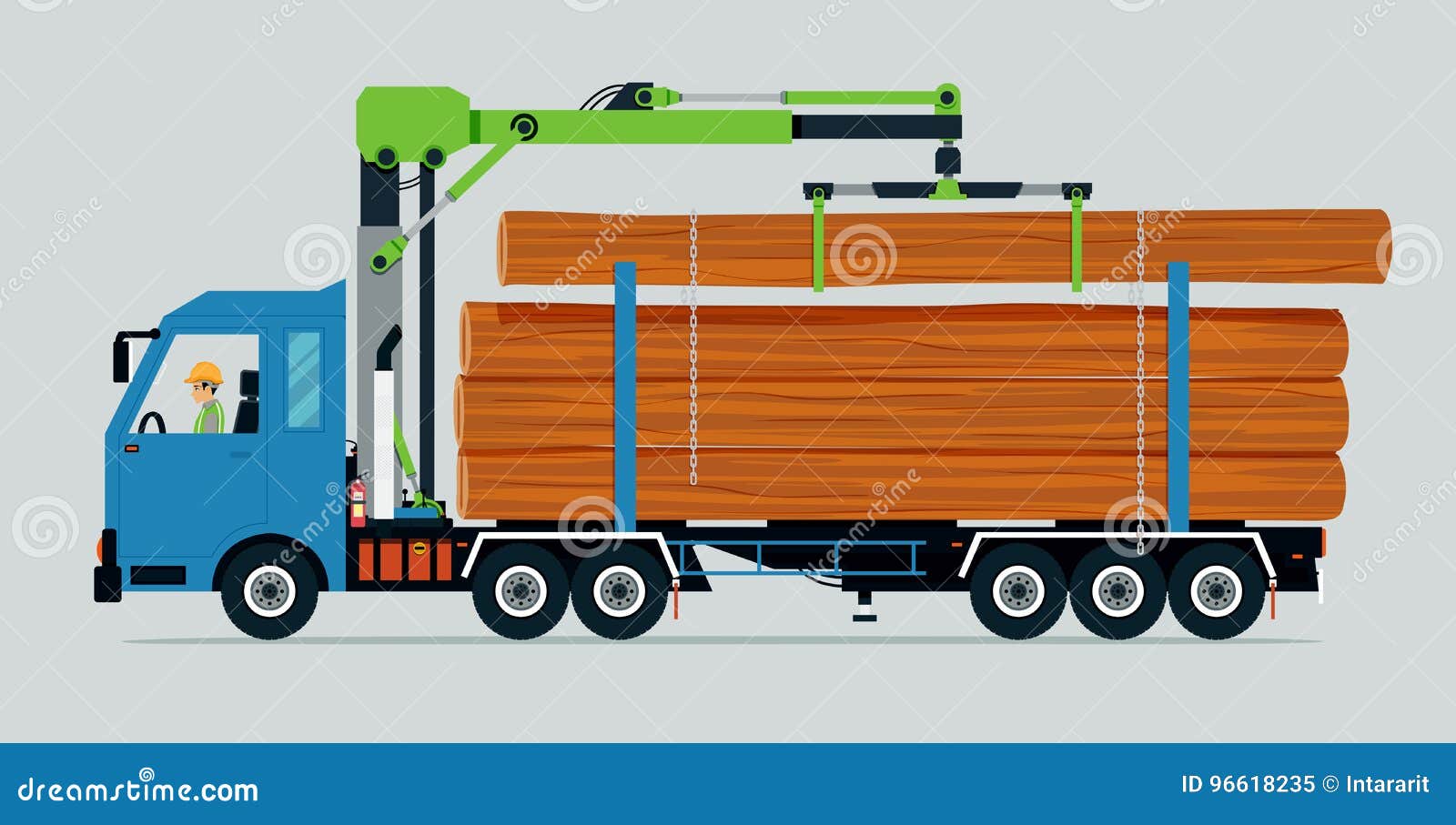 Cartoon Logging Truck | CartoonDealer.com #97952499