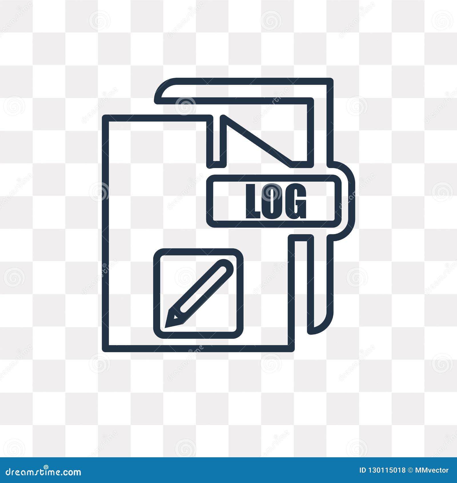 Log Vector Icon Isolated On Transparent Background, Linear Log T Stock ...