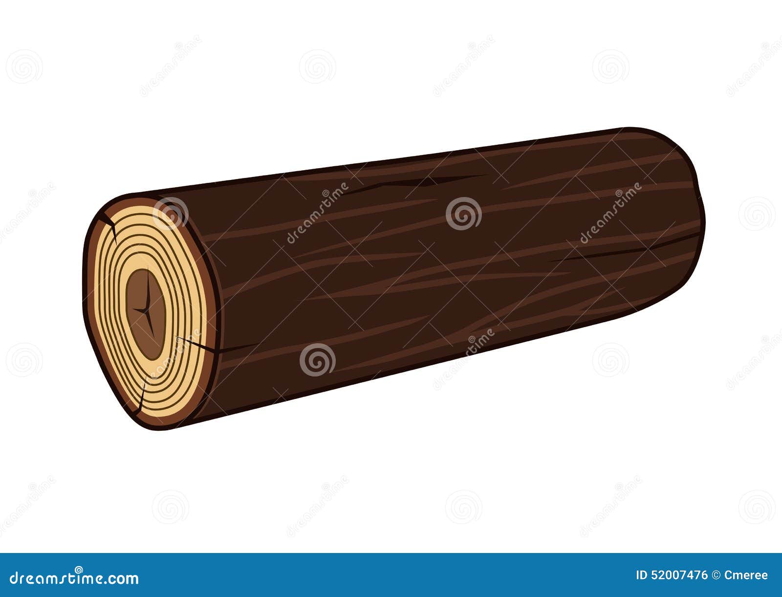 Log stock vector. Illustration of nature, bole, white - 52007476