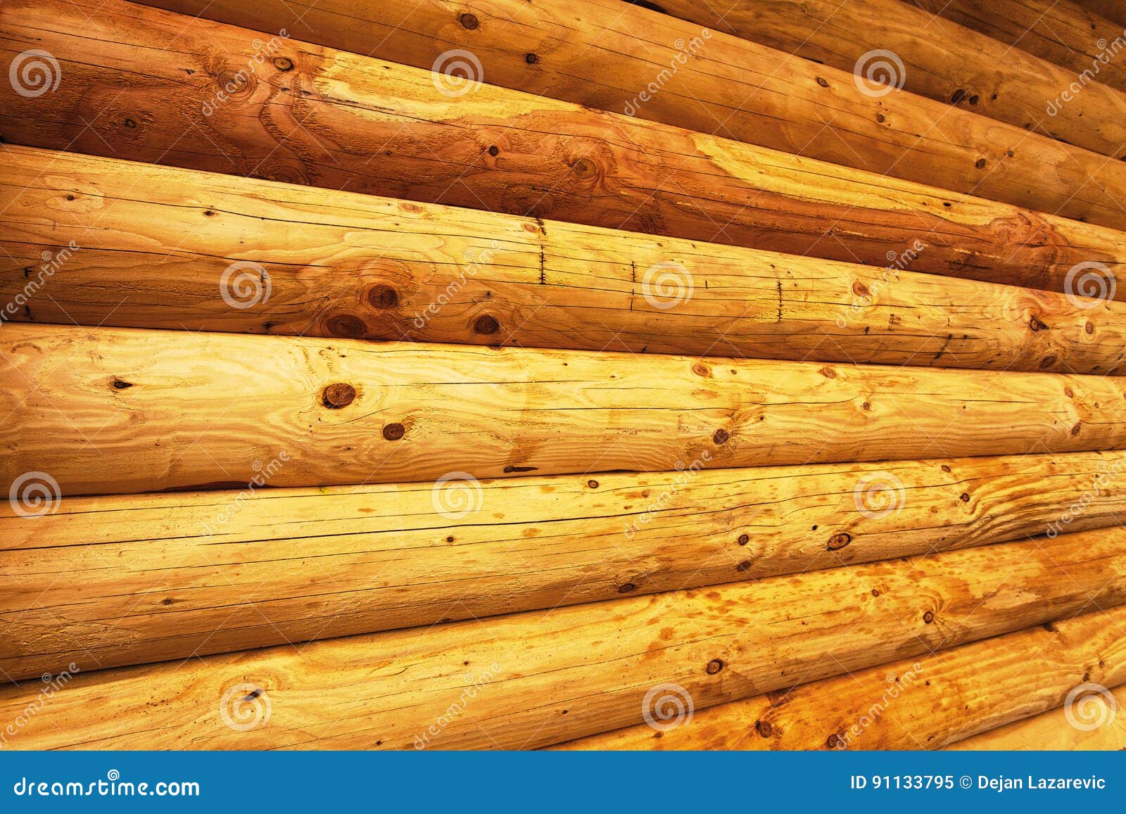 Log Wall stock image. Image of empty, modern, construction - 91133795