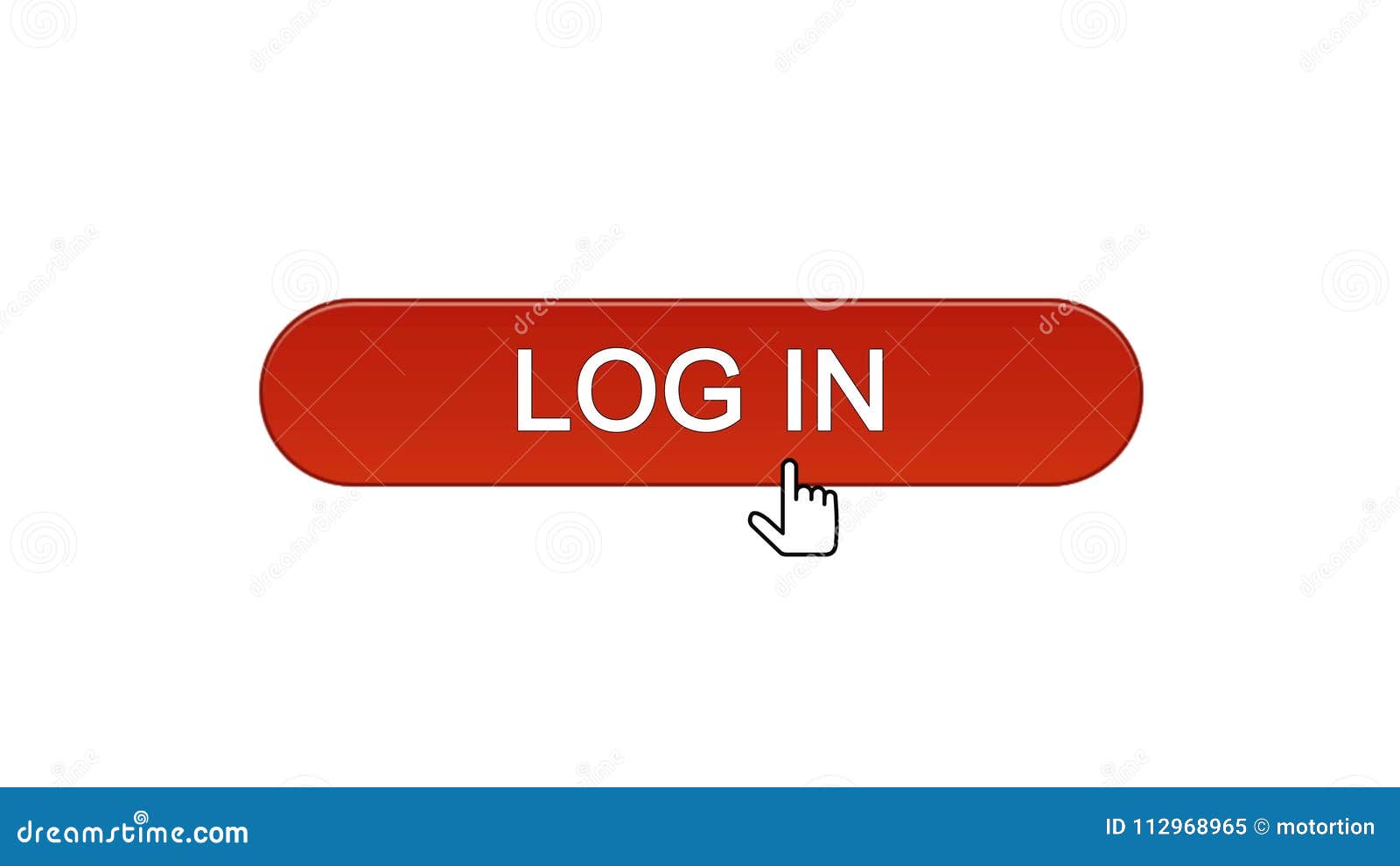 Log in Web Interface Button Clicked with Mouse Cursor, Wine Red, Application Stock Illustration ...