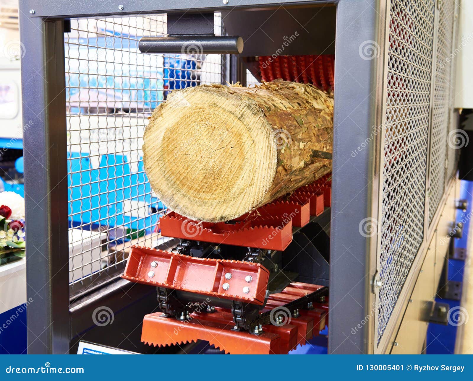 Log in Wood Working Machine in Factory Stock Image - Image of ...