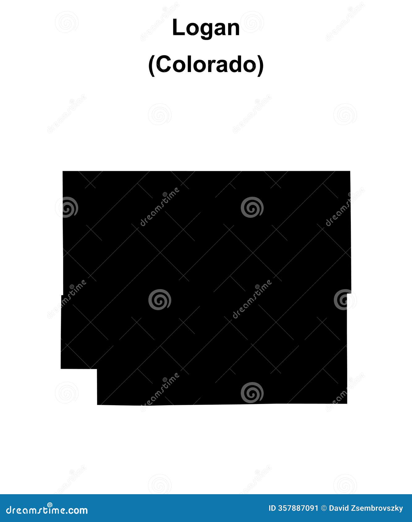 Logan outline map stock vector. Illustration of territory - 357887091