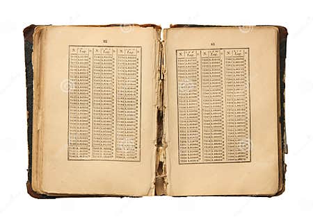 Logarithm tables. stock photo. Image of logarithmic, scrapbook - 31286932