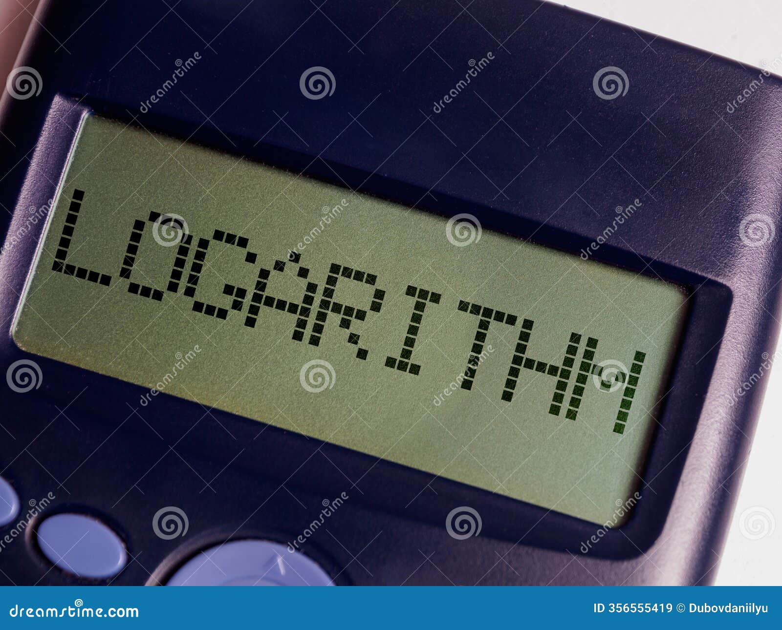 Logarithm Text on the Screen of a Mathematical Calculator Stock Image ...