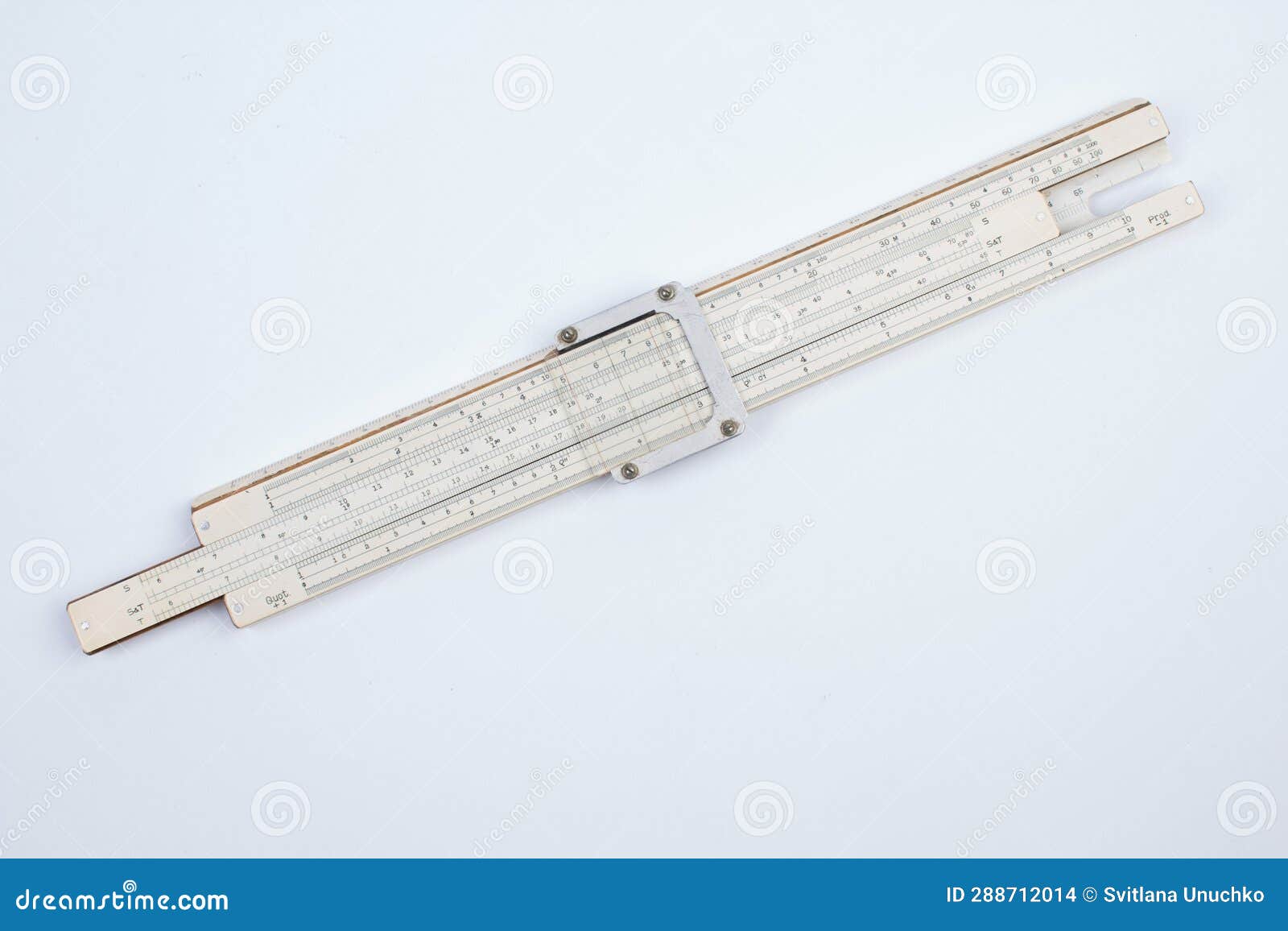 Logarithmic Ruler on White Background. Stationery for Engineers and ...